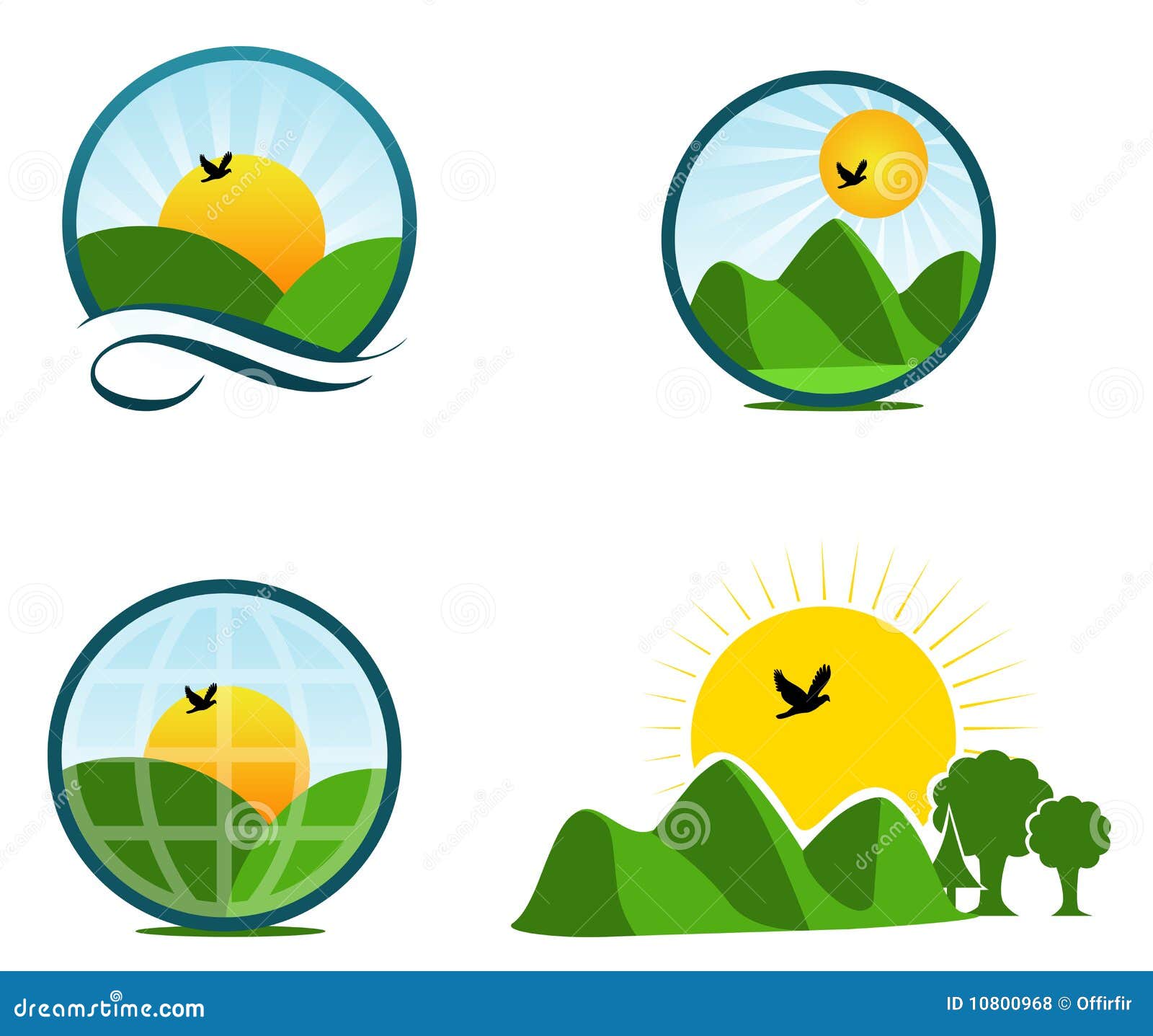 Scenery logos stock illustration. Illustration of wave - 10800968