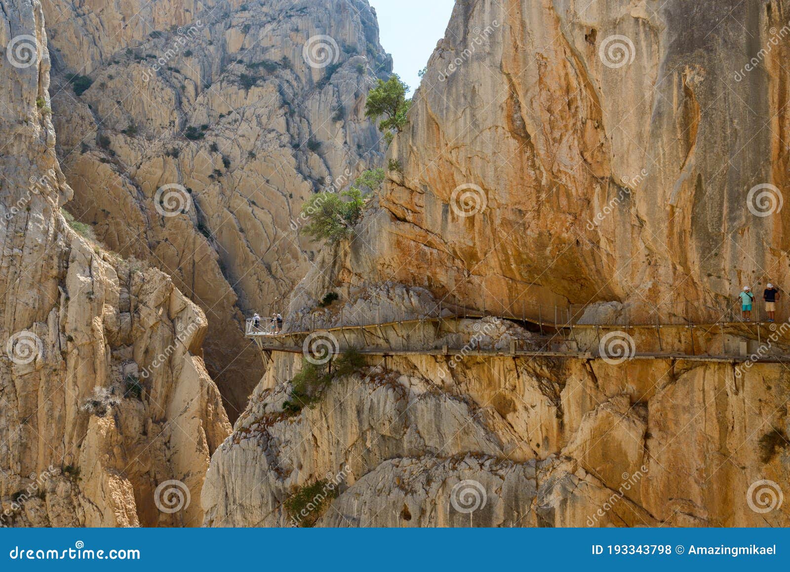 Scenery in Malaga Spain at the King`s Little Pathway Editorial Stock ...