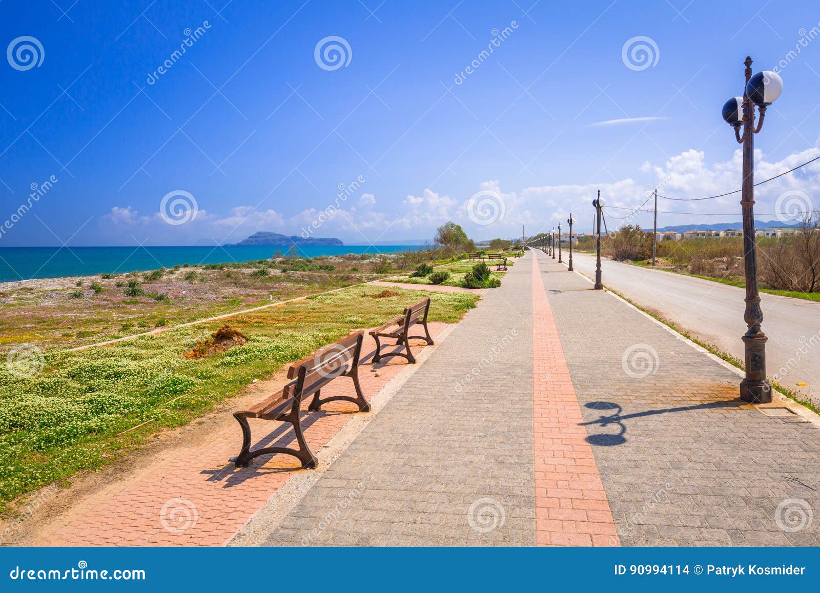 Scenery of Maleme Beach on Crete Stock Photo - Image of nature, chania ...