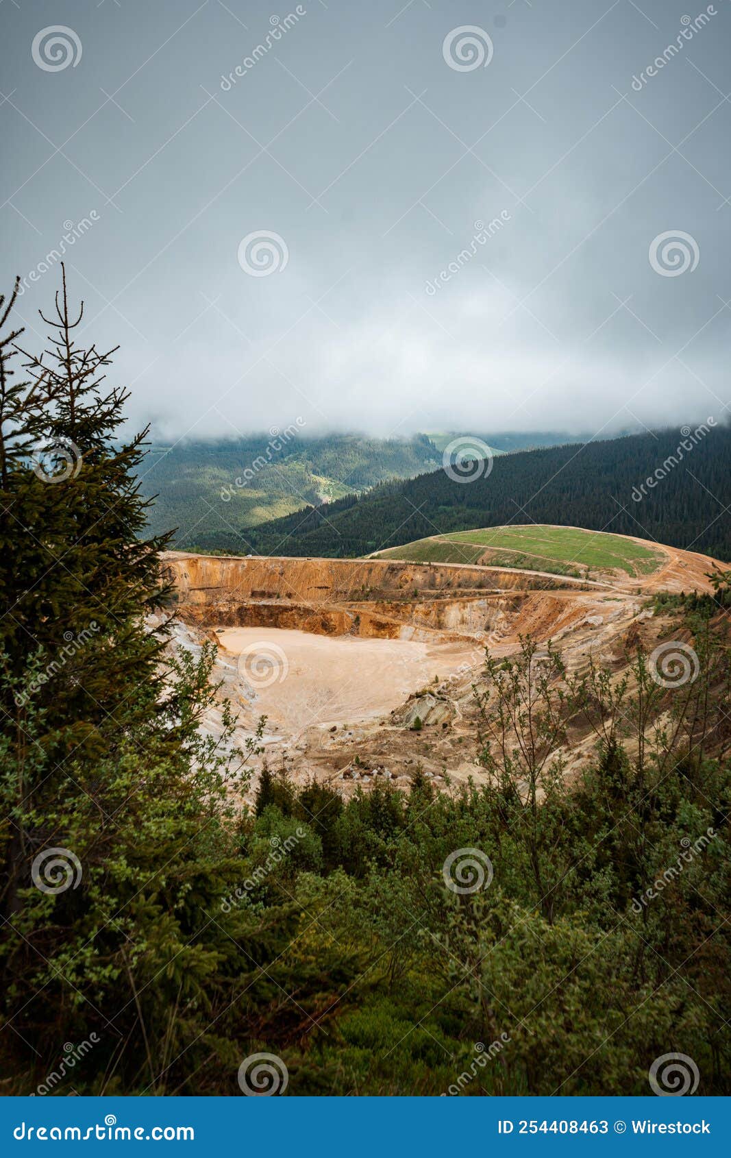 Scenery of a Marble Quarry on Mountains Stock Image - Image of industry ...