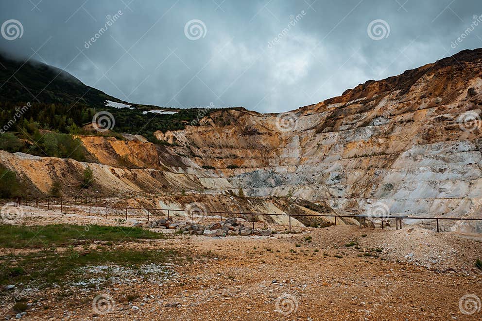 Scenery of a Marble Quarry on Mountains Stock Photo - Image of geology ...