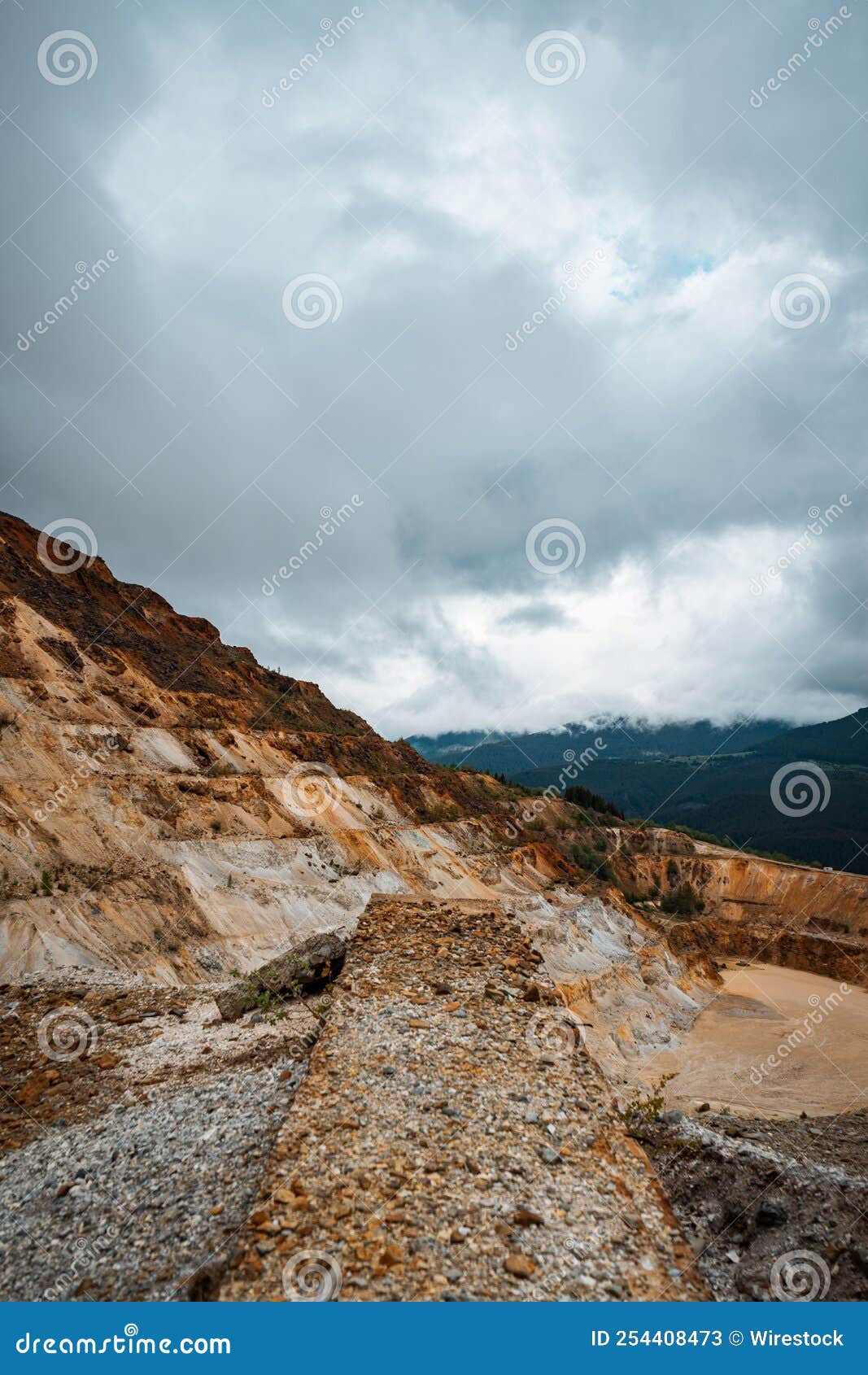 Scenery of a Marble Quarry on Mountains Stock Image - Image of ...
