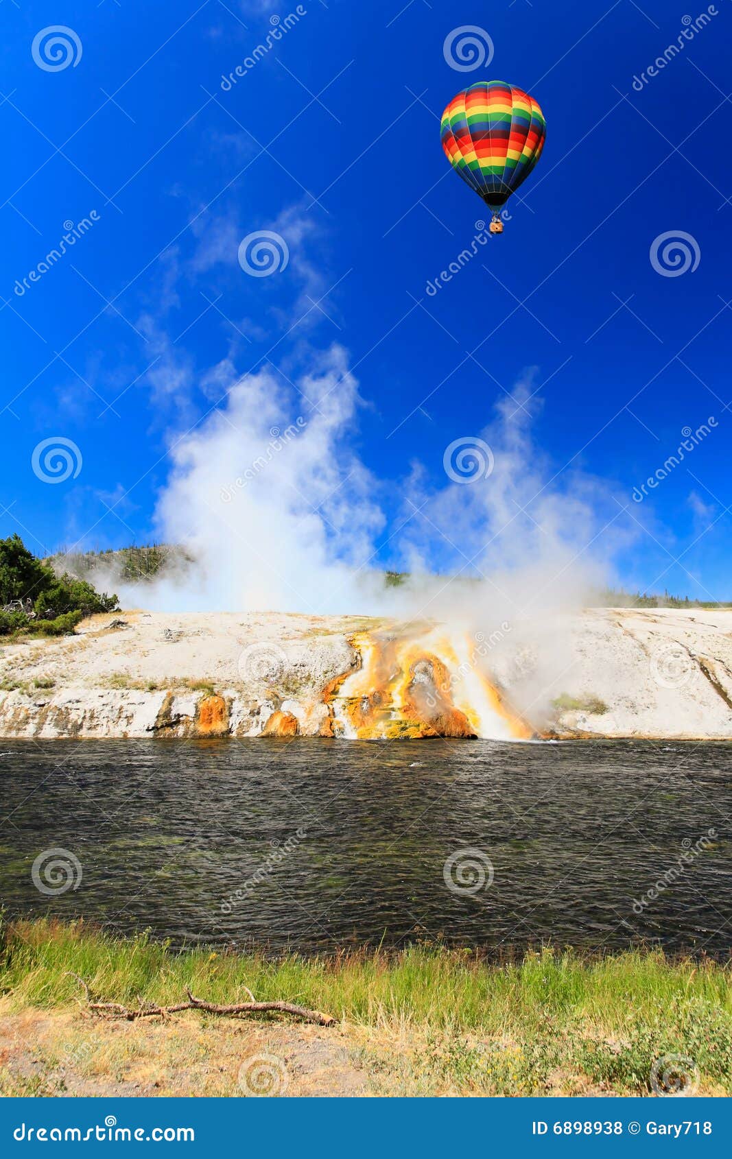The Scenery at Midway Geyser Basin in Yellowstone Stock Photo - Image ...