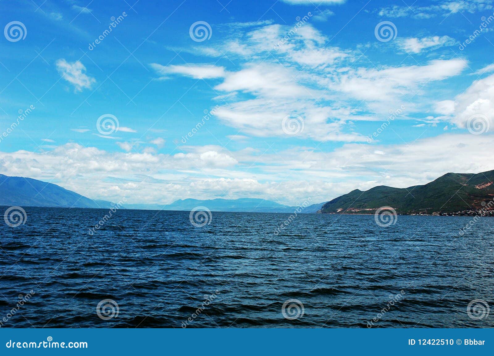 Scenery of Mountains and Lake in Yunnan Stock Photo - Image of summer ...