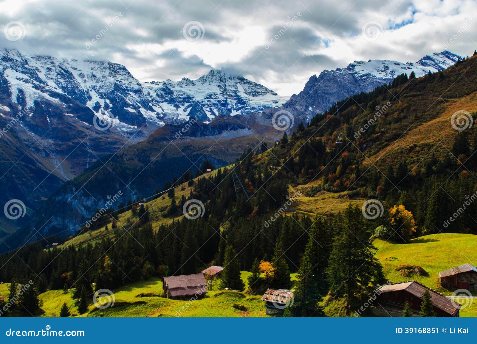 Scenery in Murren stock image. Image of fantastic, scene - 39168851