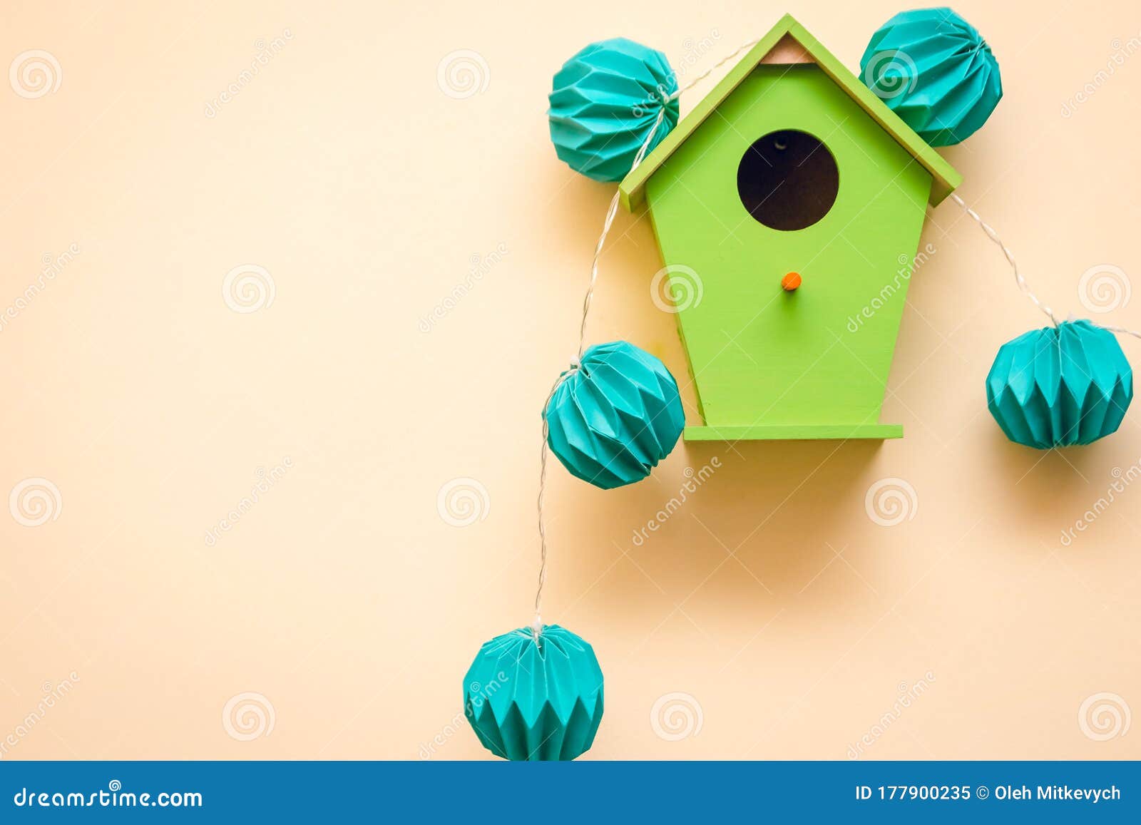 Scenery Nesting Box with Paper Balls Stock Image - Image of hand ...