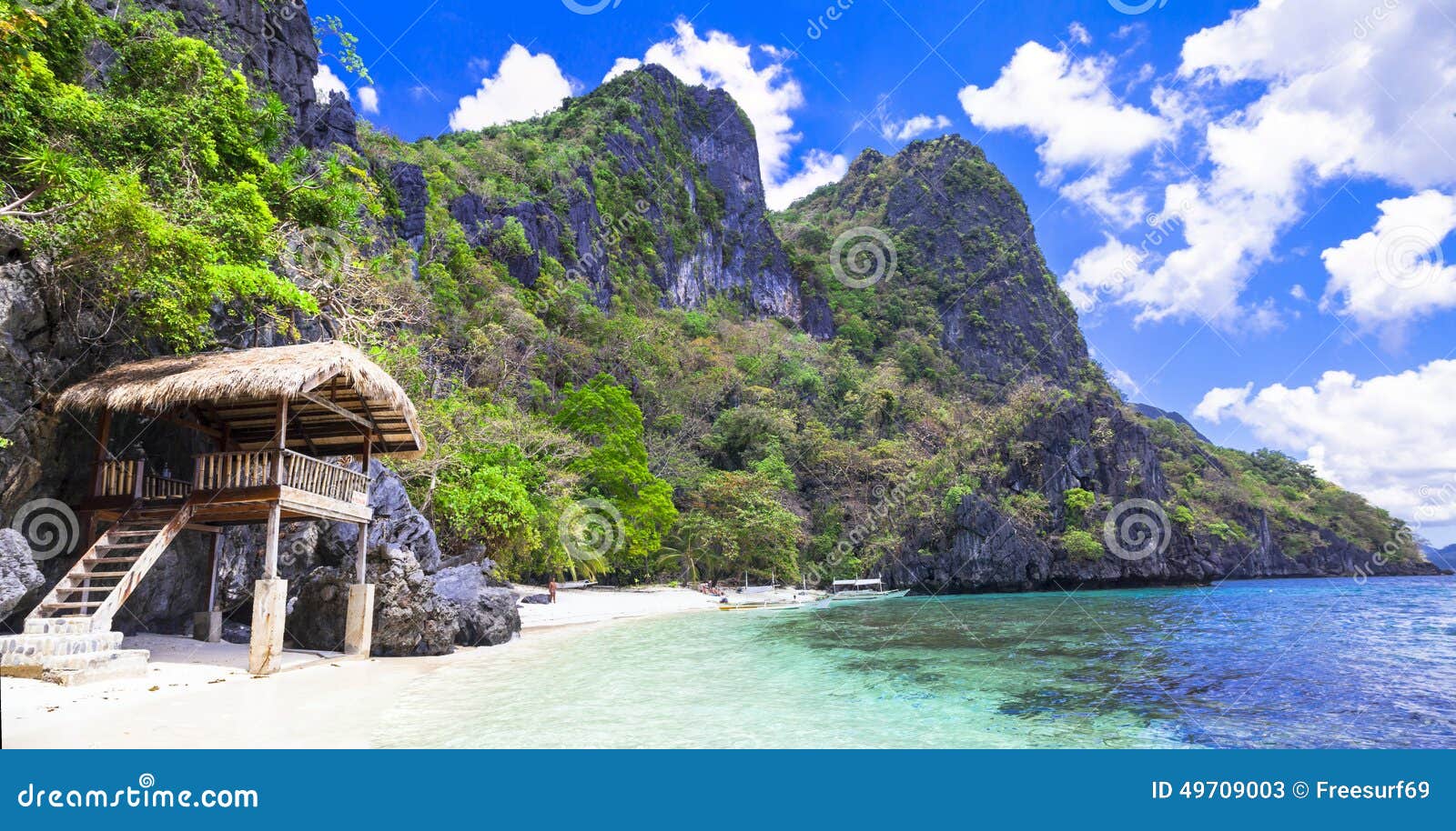 Scenery of Palawan (Philippines) Stock Image - Image of beach, idyllic ...