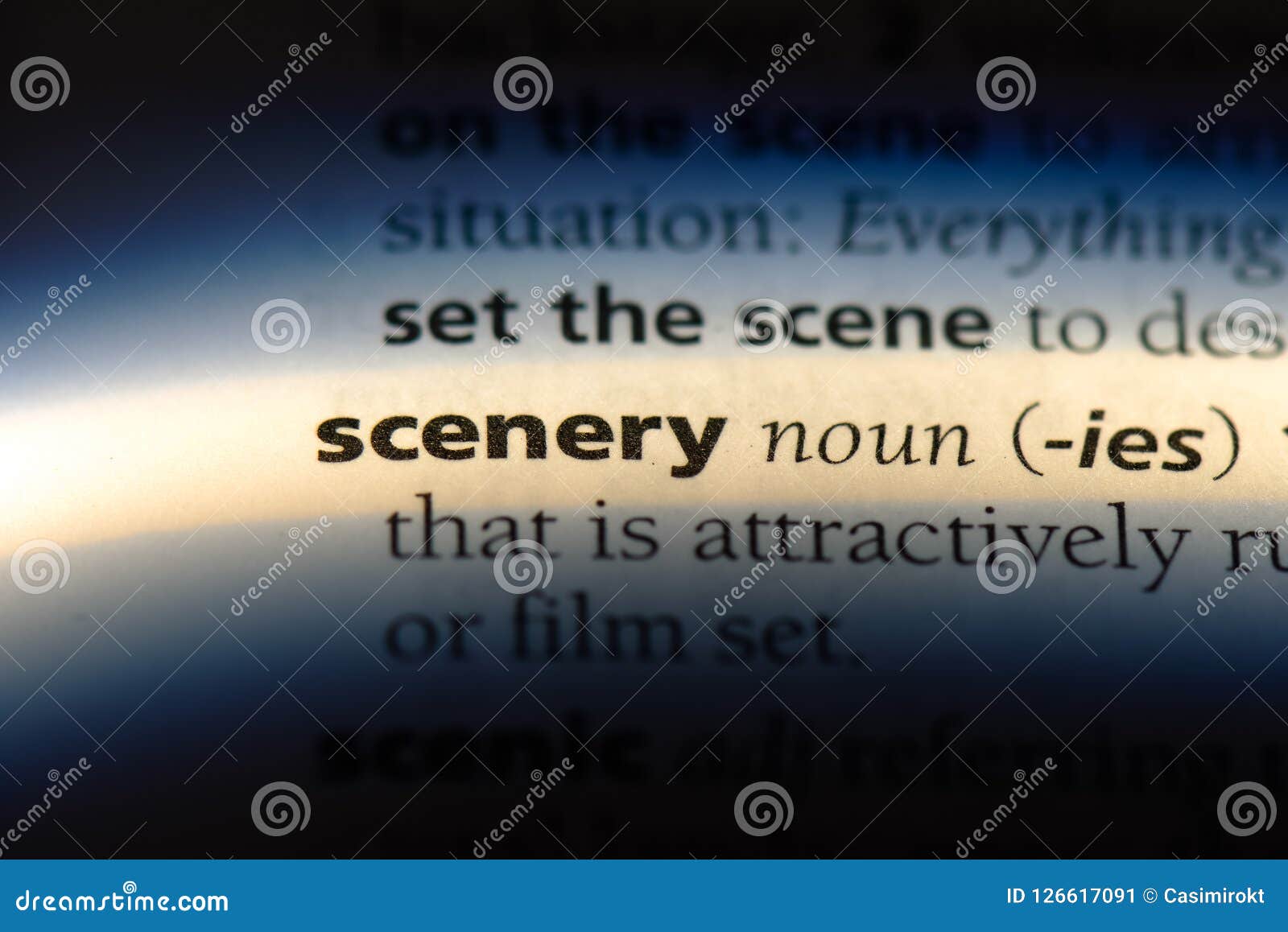 Scenery stock image. Image of english, closeup, word - 126617091