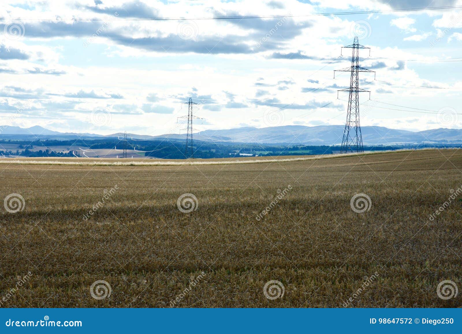 Scenery of Scotland in England Stock Photo - Image of england, plains ...
