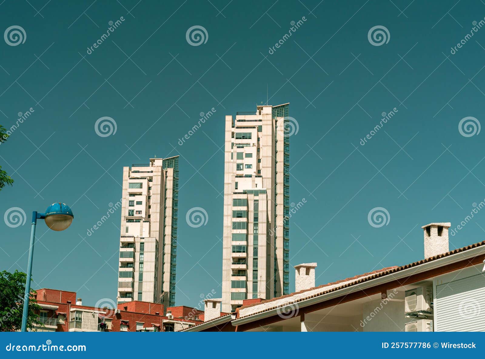 Scenery of Tall, Modern Apartment Buildings in the City Stock Photo ...