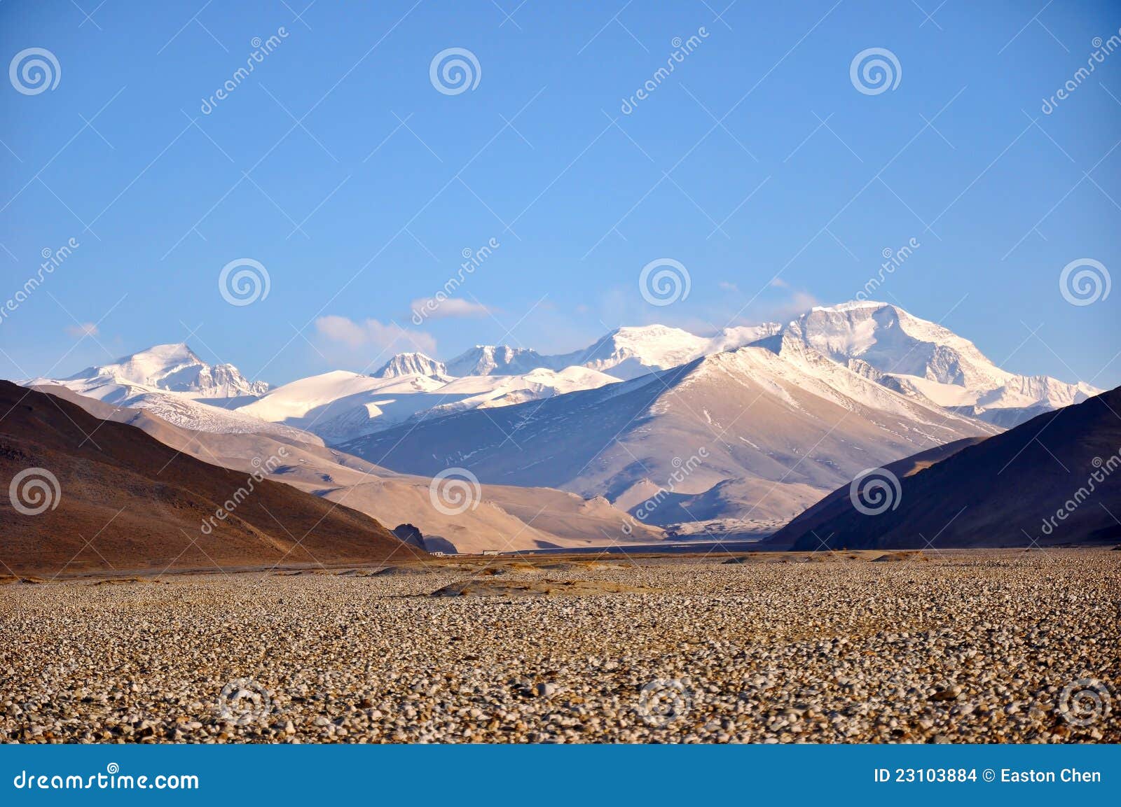 Scenery in Tibet stock photo. Image of calm, season, snow - 23103884