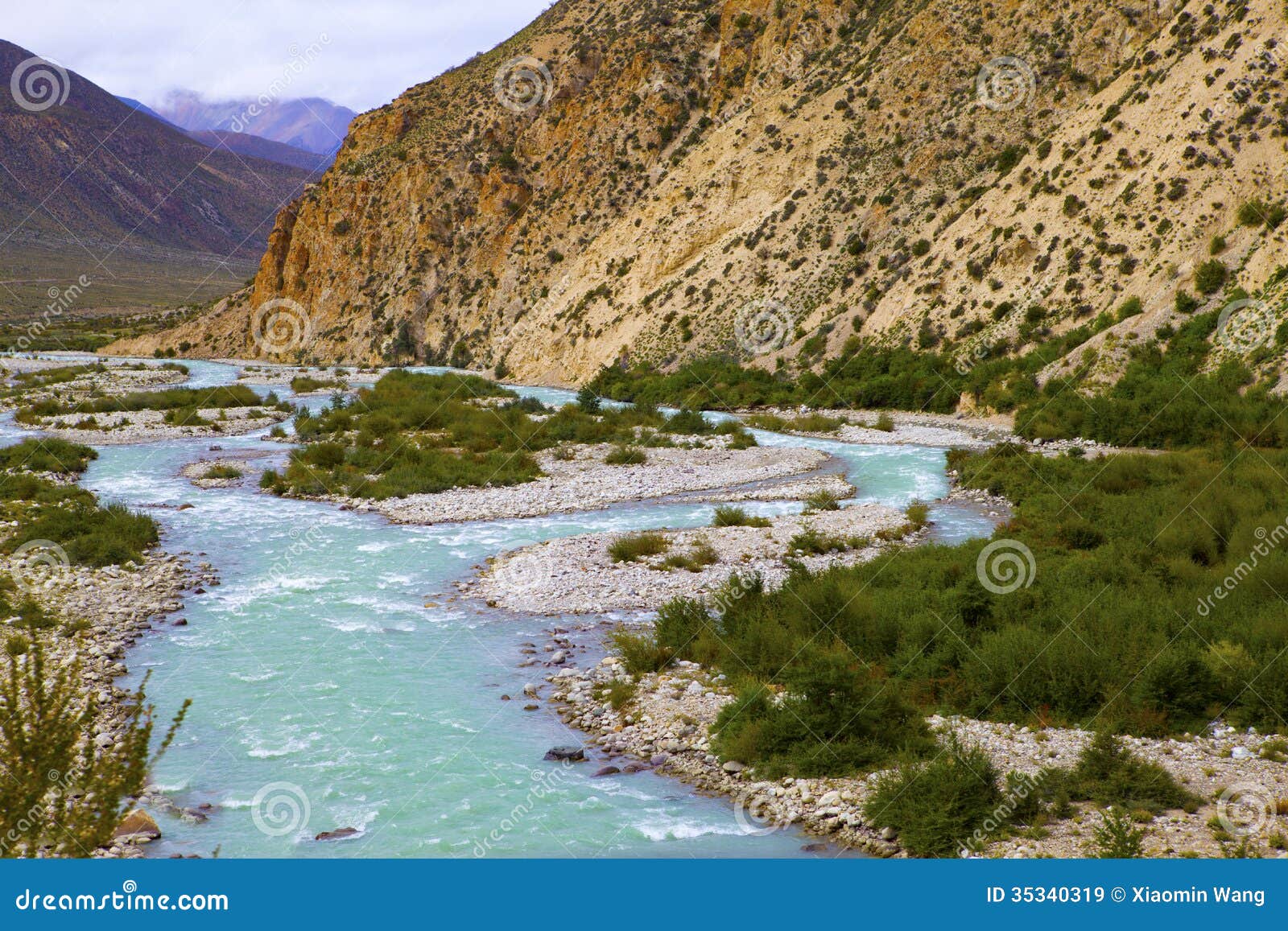 The scenery of Tibet stock image. Image of grassland - 35340319