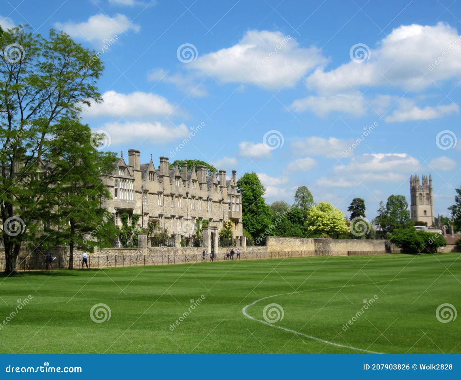 The Scenery on the University Campus Stock Photo - Image of grass ...