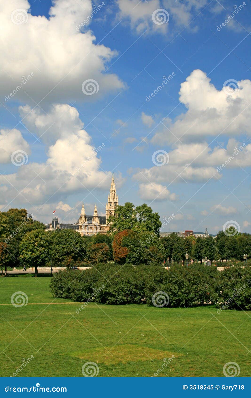 The scenery of Vienna City stock image. Image of park - 3518245