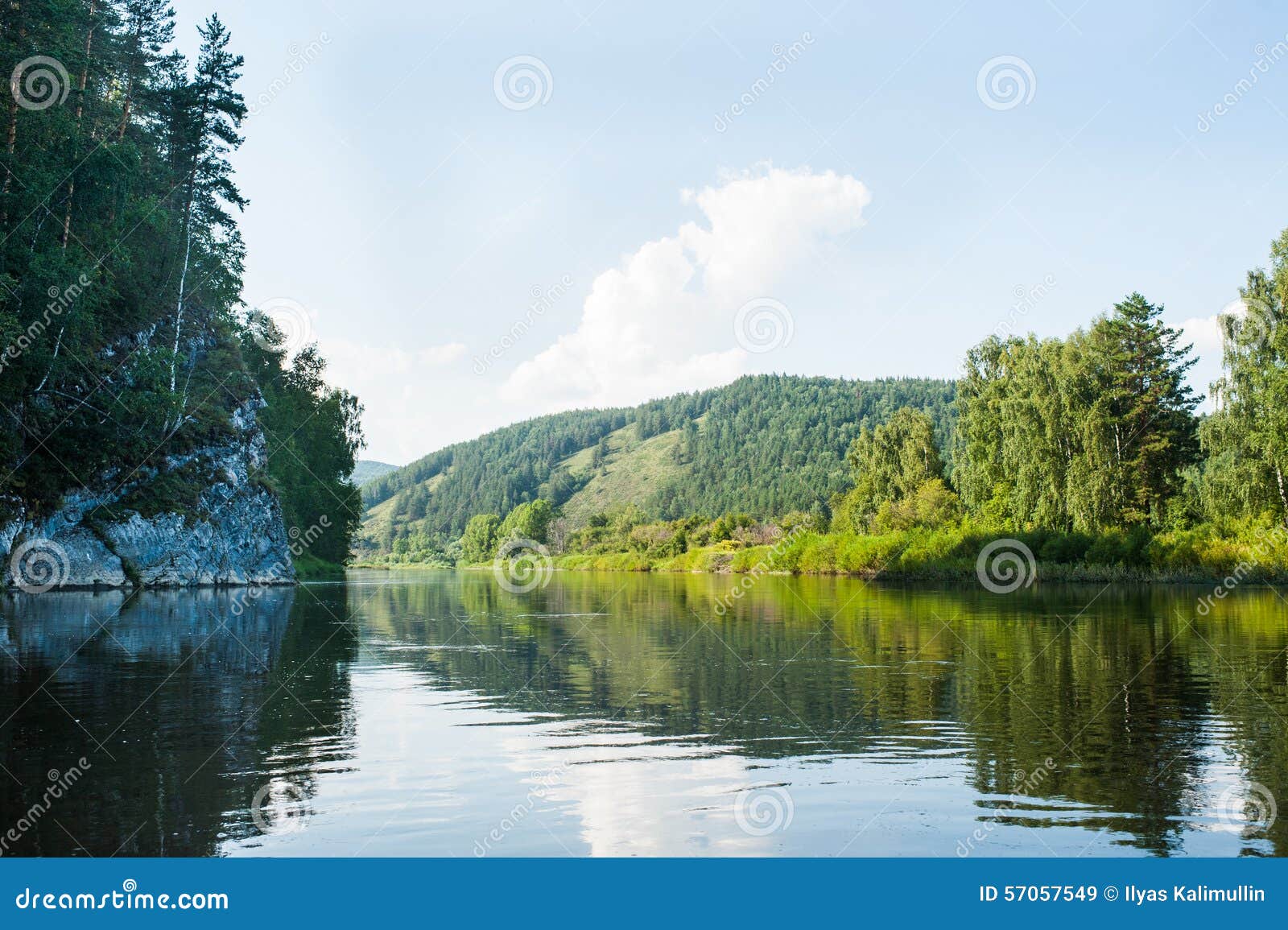 Scenery View of River Belaya Stock Image - Image of landscape, fishing ...