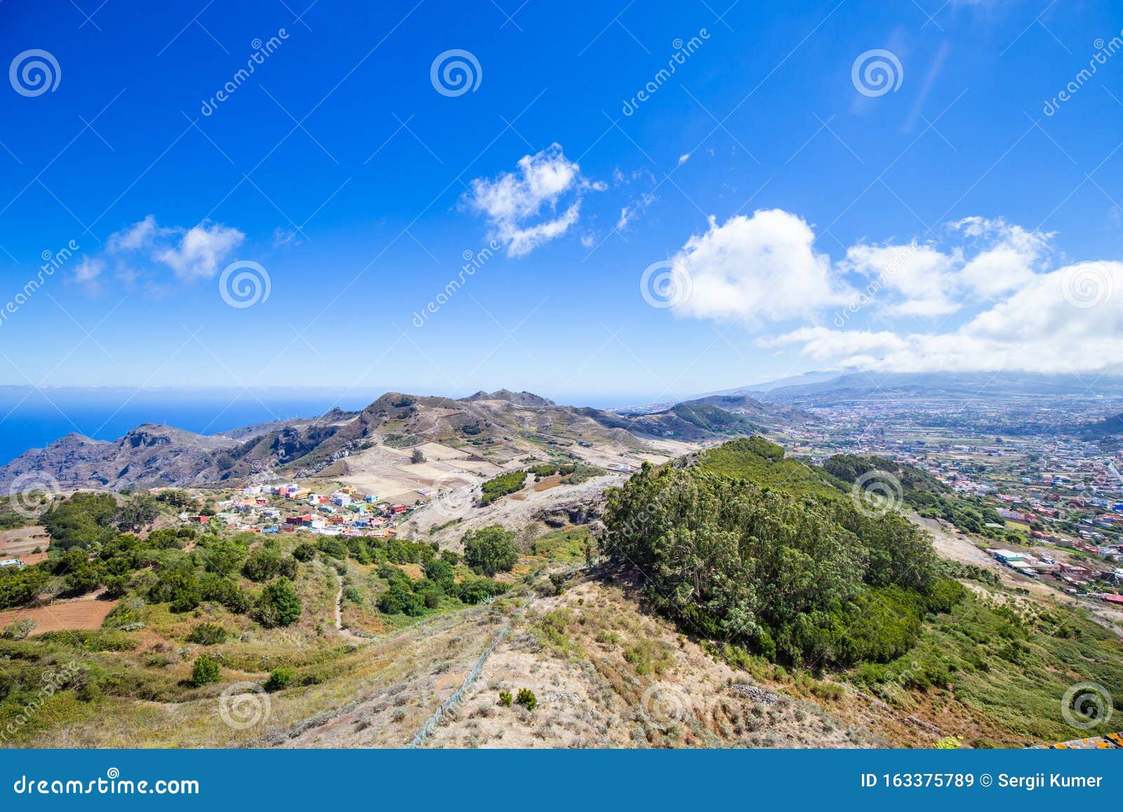 Scenery View on Valley in Mountains Close To Ocean Stock Image - Image ...