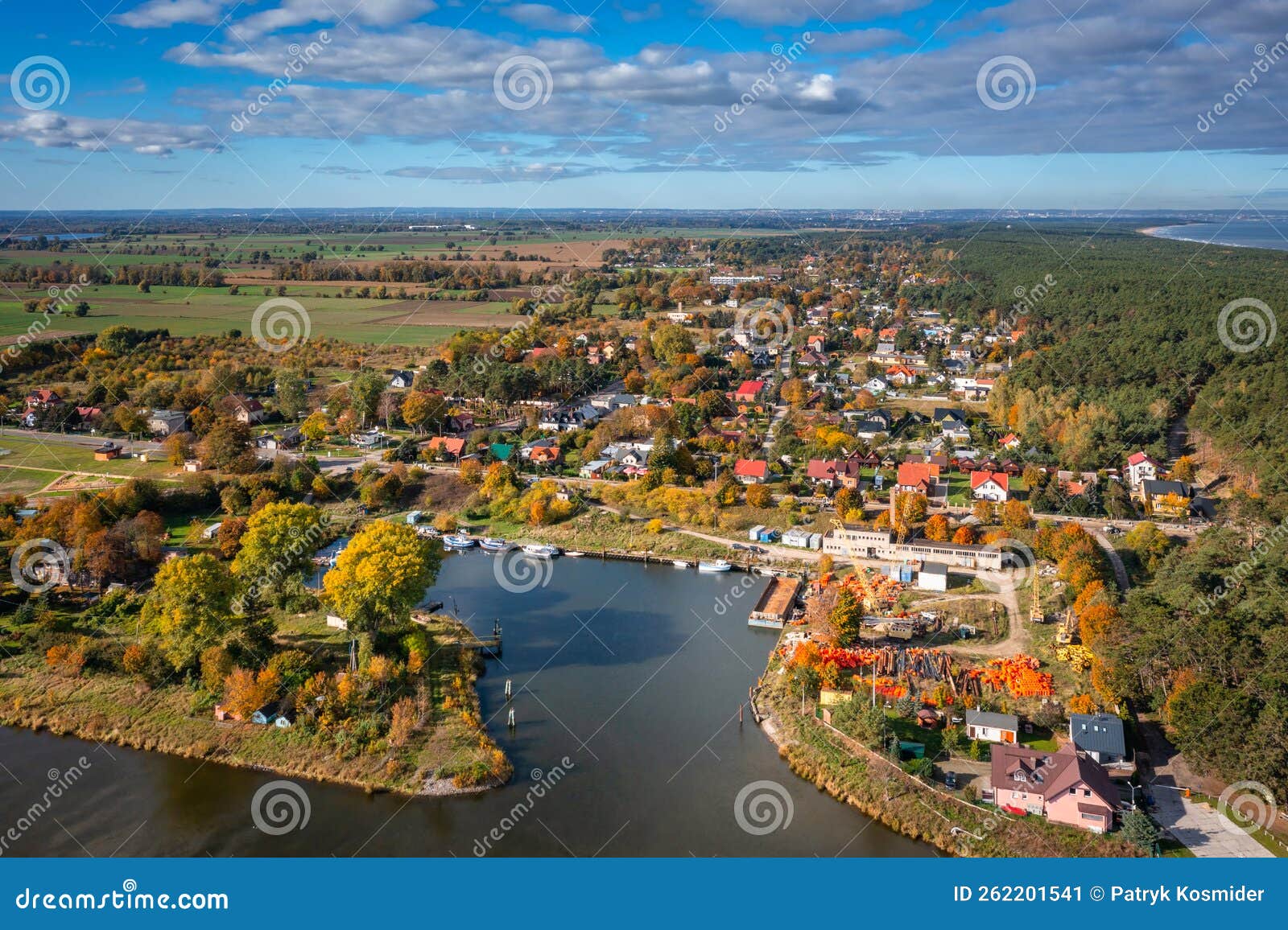 Scenery of the Vistula River by the Sobieszewo Island . Poland Stock ...