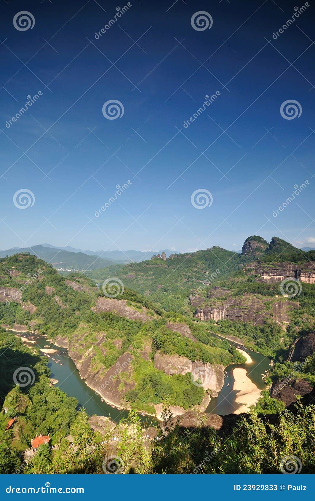 The scenery of Wuyishan stock image. Image of nature - 23929833