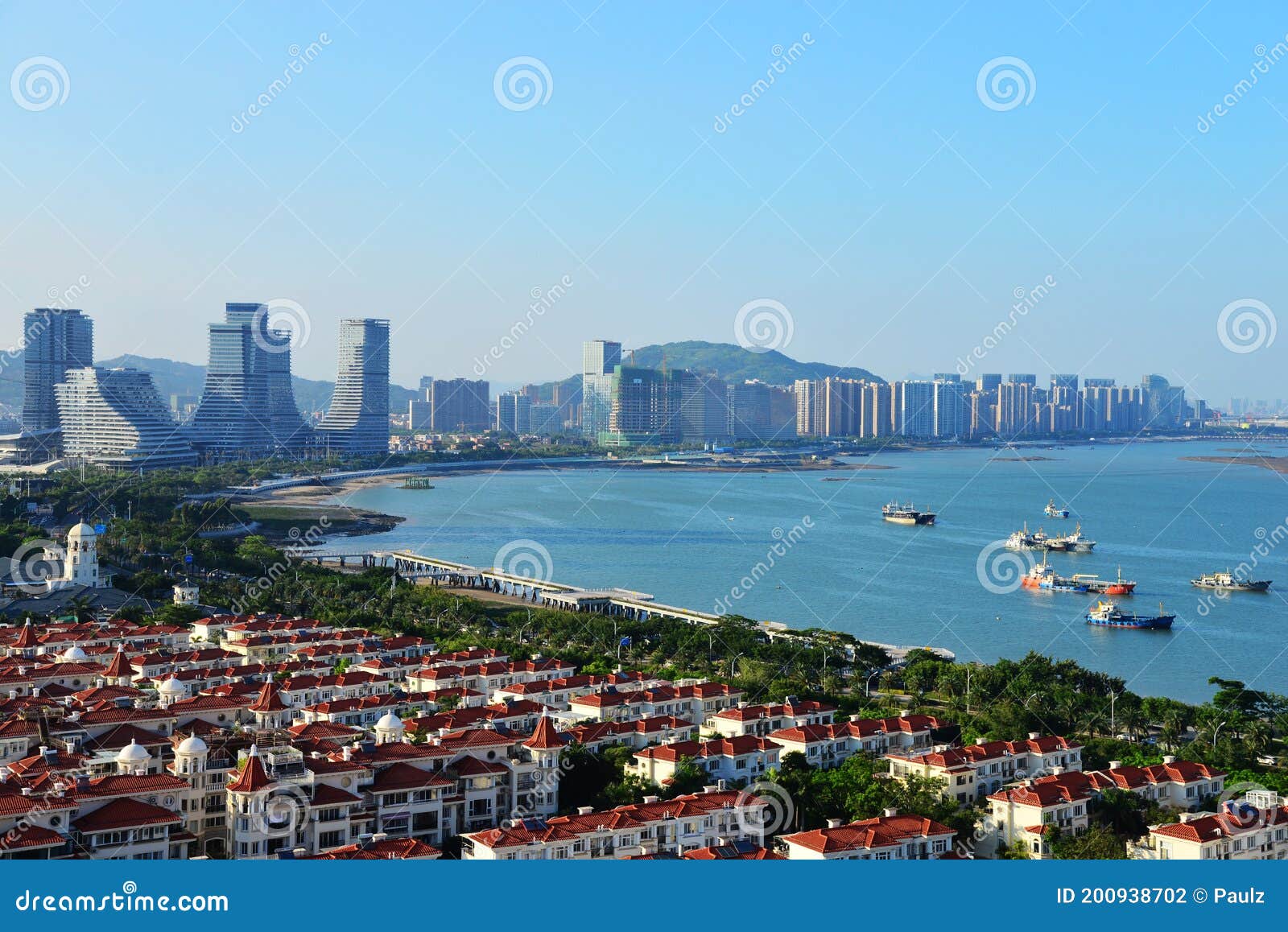 The Scenery of Xiamen Haicang Bay Stock Photo - Image of haicang ...