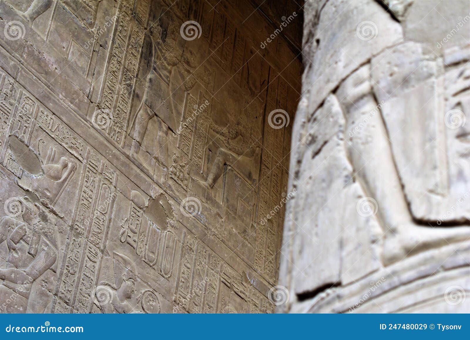 Scene from Ancient Egyptian Temples on the Nile River in Egypt Stock ...