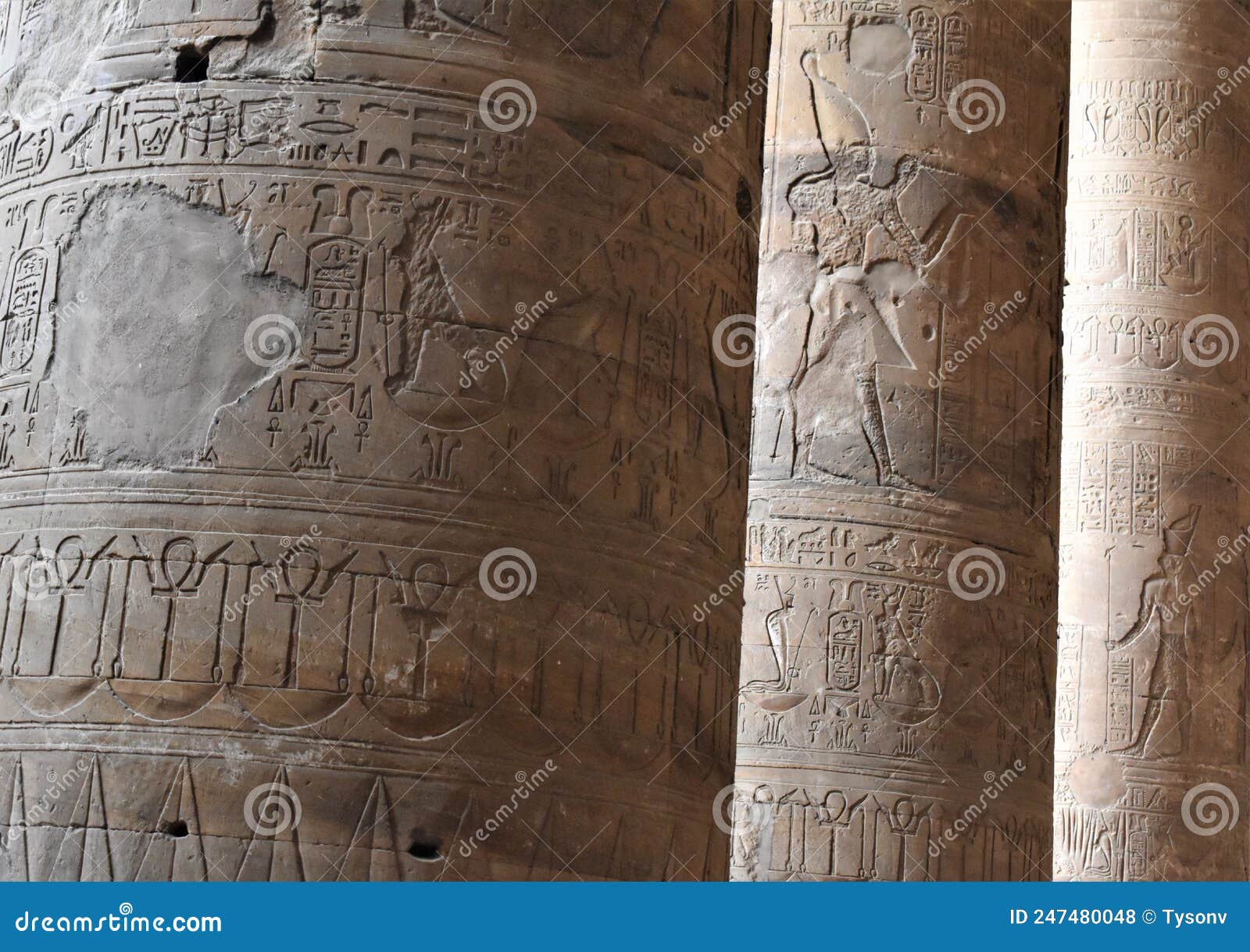 Scene from Ancient Egyptian Temples on the Nile River in Egypt Stock ...