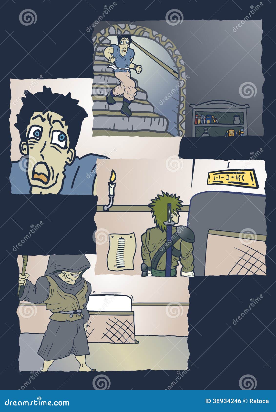 Scenes comic stock vector. Illustration of conversation - 38934246