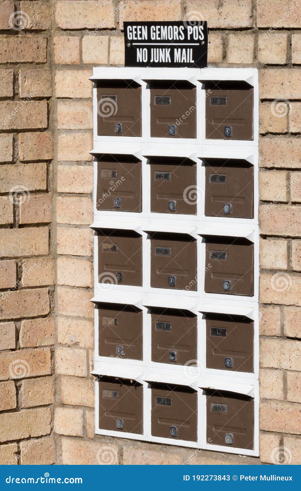 Mailboxes at Gated Community Stock Image - Image of mail, africa: 192273843