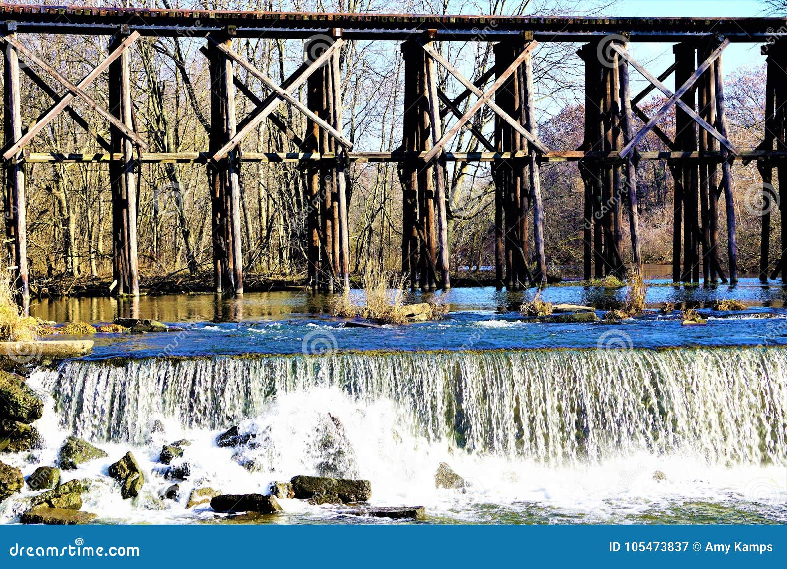 Scenes from the Hamilton Dam on the Rabbit River, Hamilton MI Stock ...