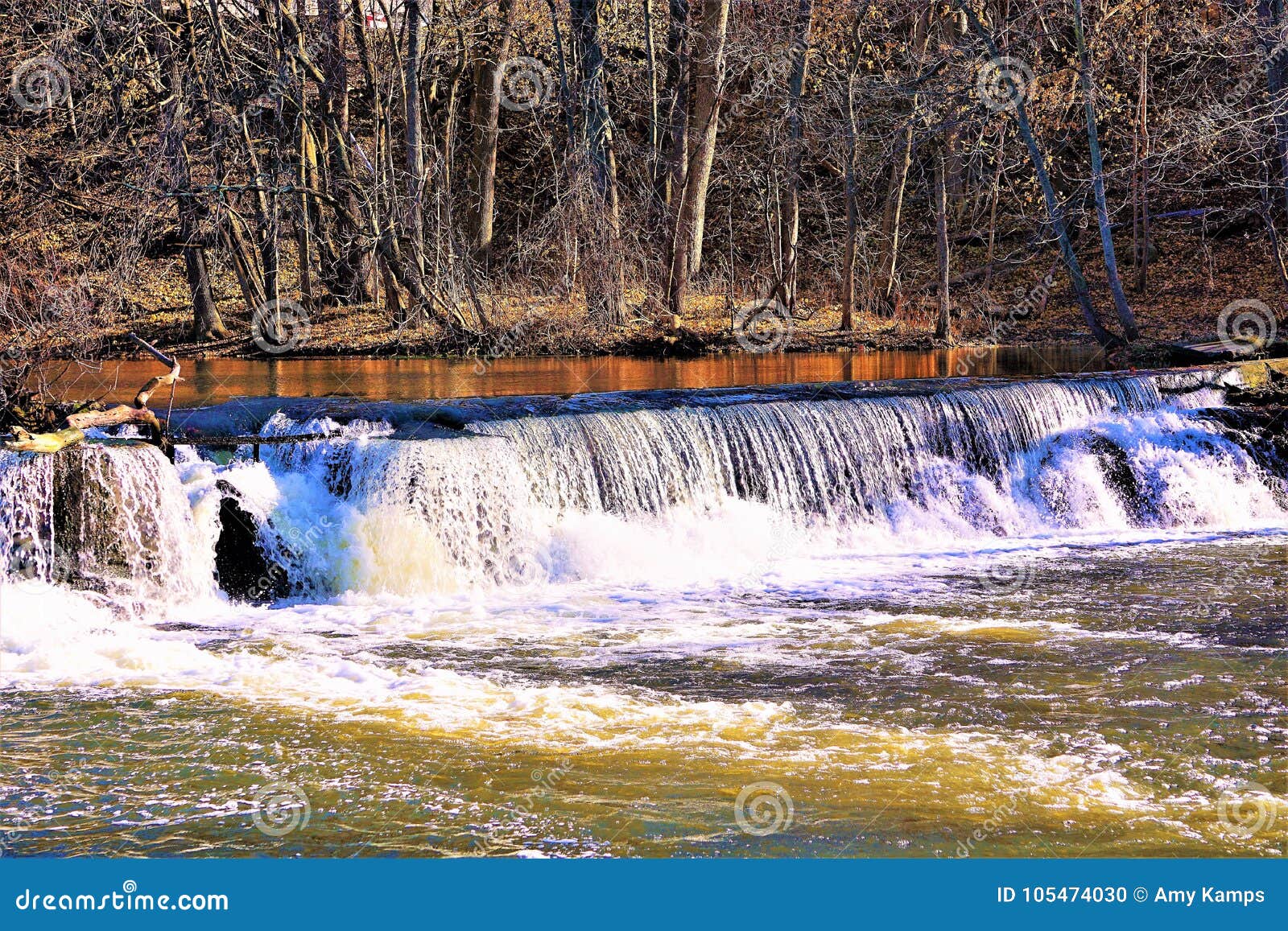 Scenes from the Hamilton Dam on the Rabbit River, Hamilton MI Stock ...