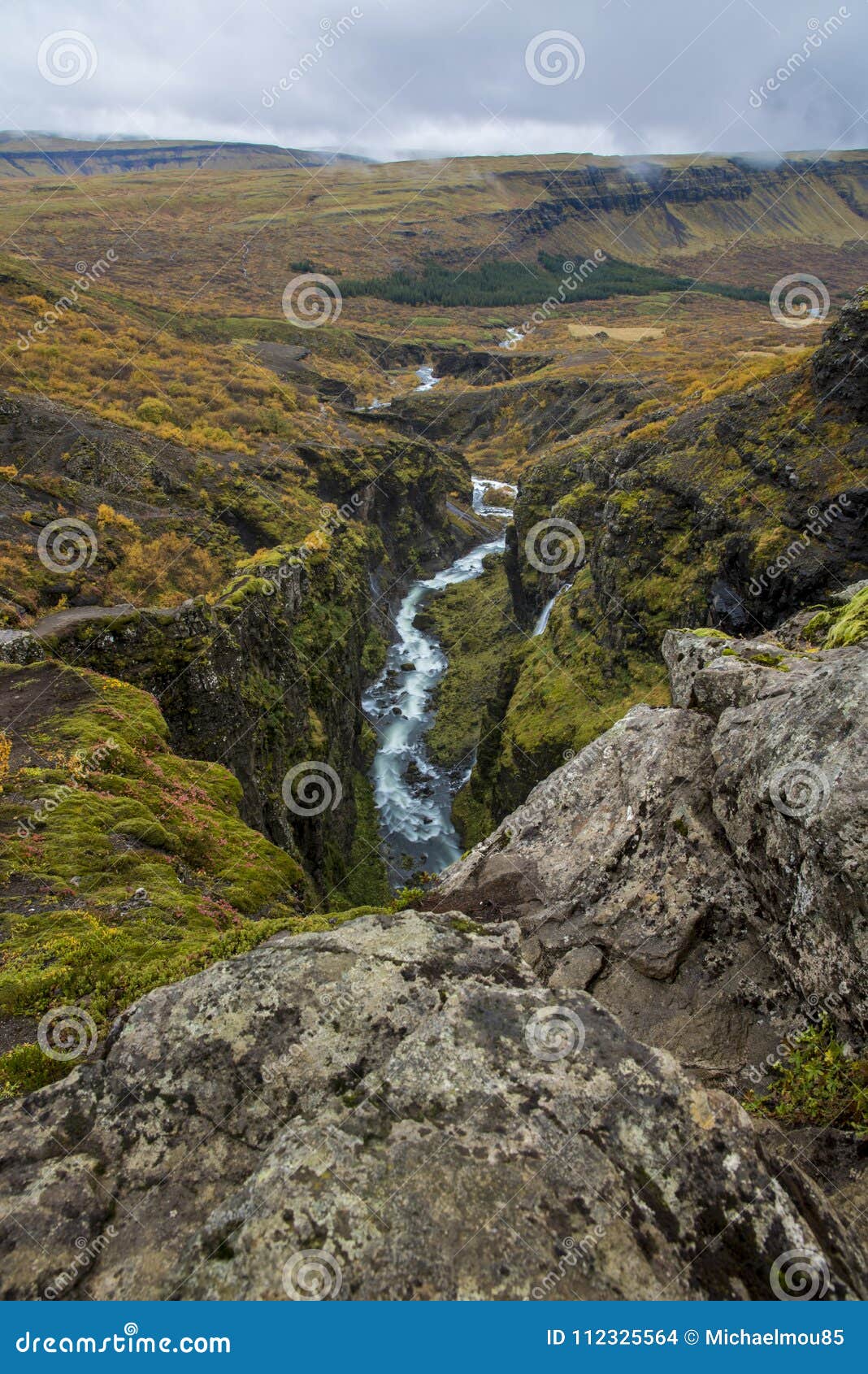 Glymur waterfall, Iceland stock photo. Image of scenes - 112325564