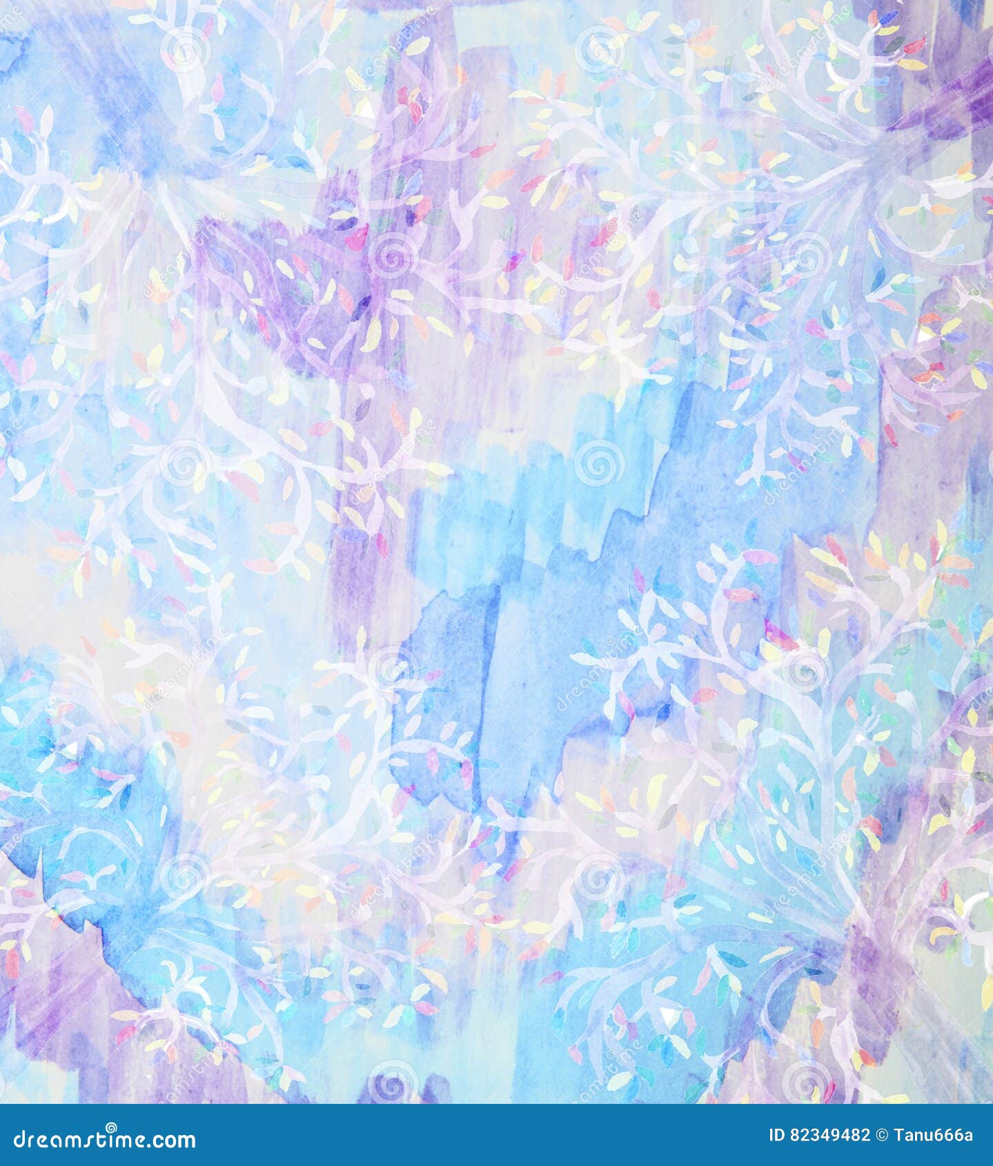 Scenic Abstract, Watercolor Composition Stock Illustration ...