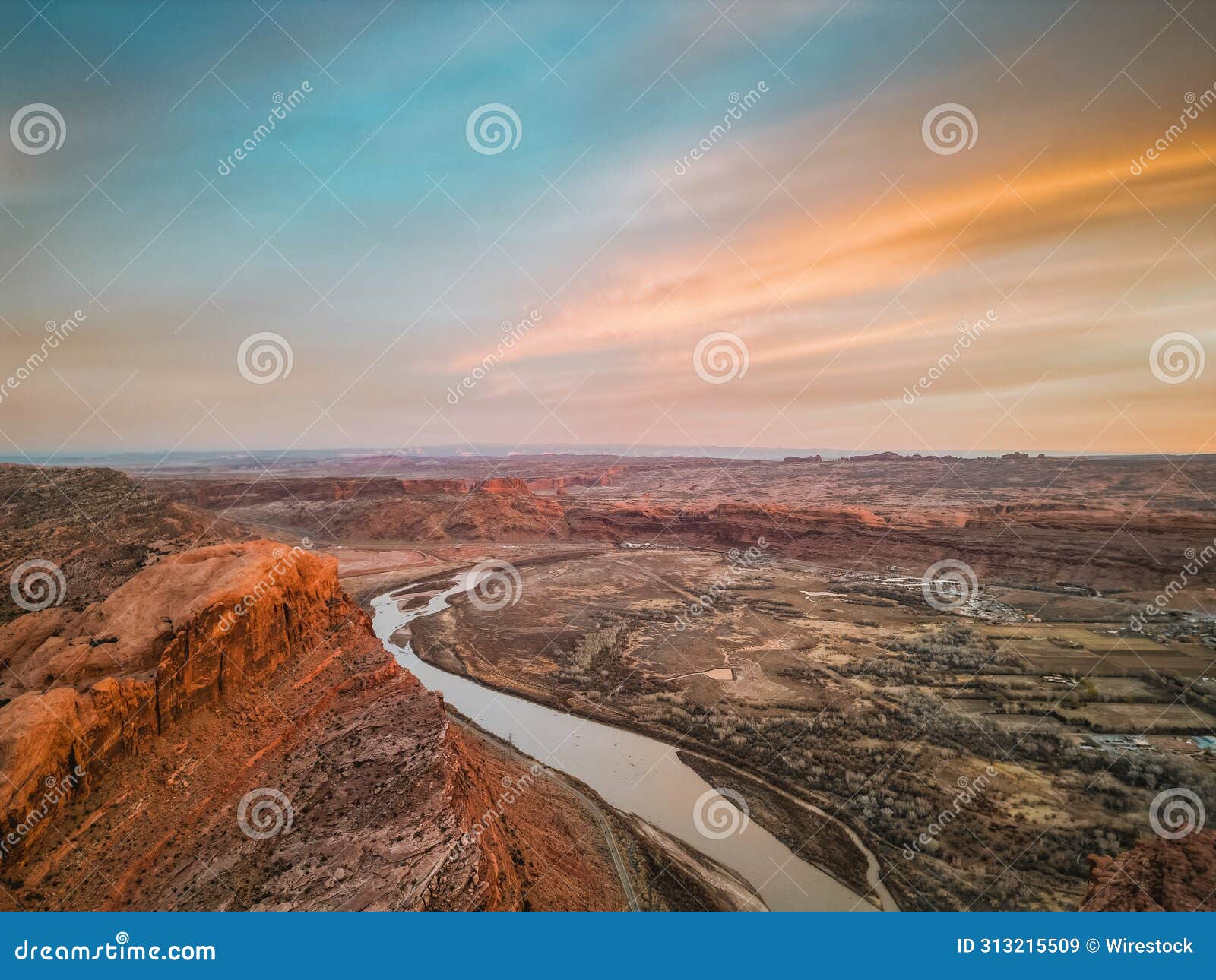 Scenic Aerial View of Moab, Utah. Stock Image - Image of valley, utah ...
