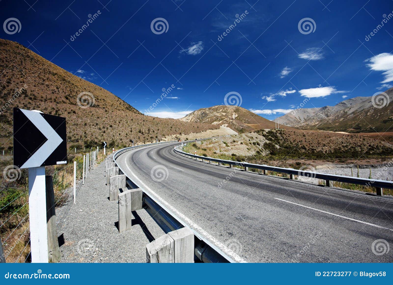 Scenic Alpine road stock image. Image of mountains, natural - 22723277