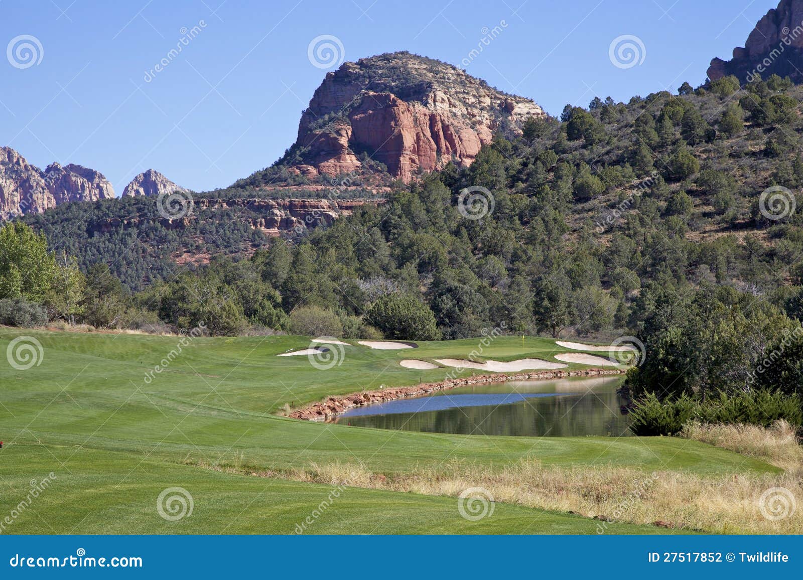 Scenic Arizona Golf Course stock photo. Image of rock - 27517852