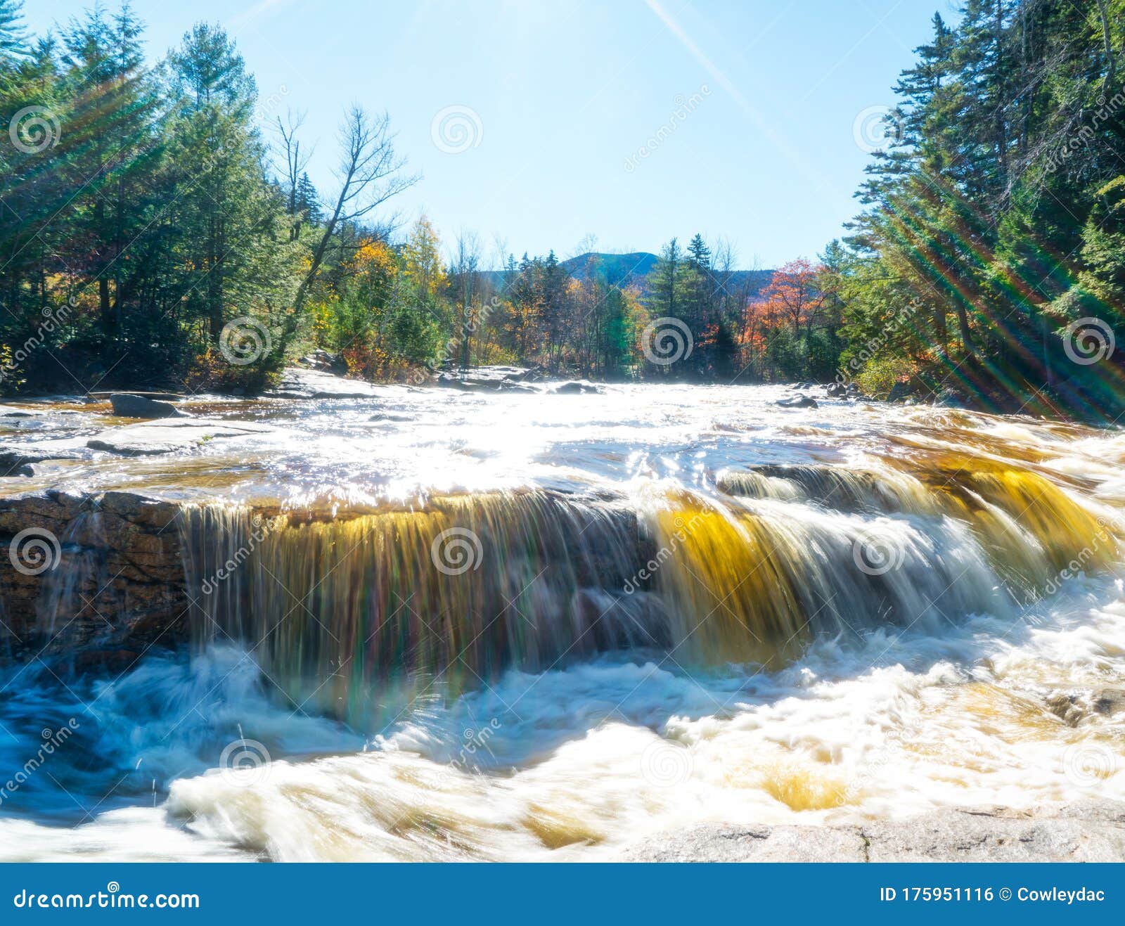 Scenic Autumn Waterfall in New Hampshire Stock Photo - Image of england ... Scenic Autumn Waterfall in New Hampshire Stock Photo - Image of england ...