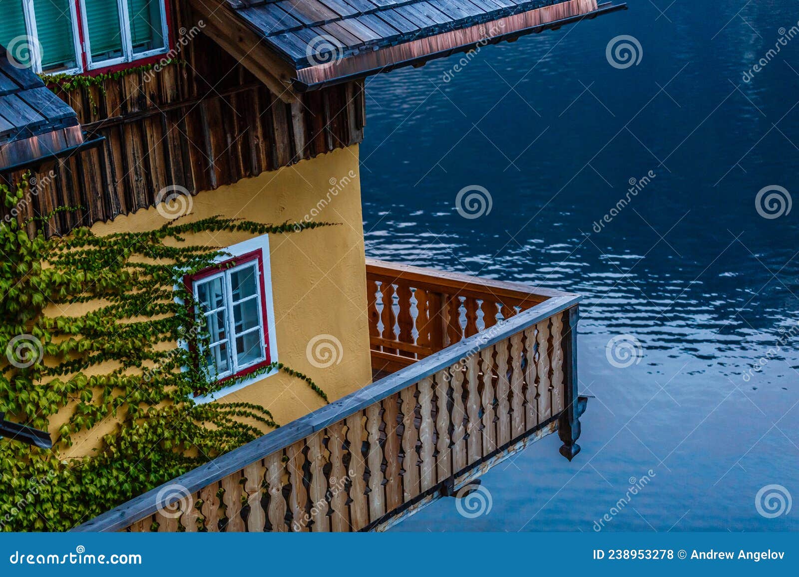 Scenic Balcony View Over a Lake with the Sunrise Stock Photo - Image of ...