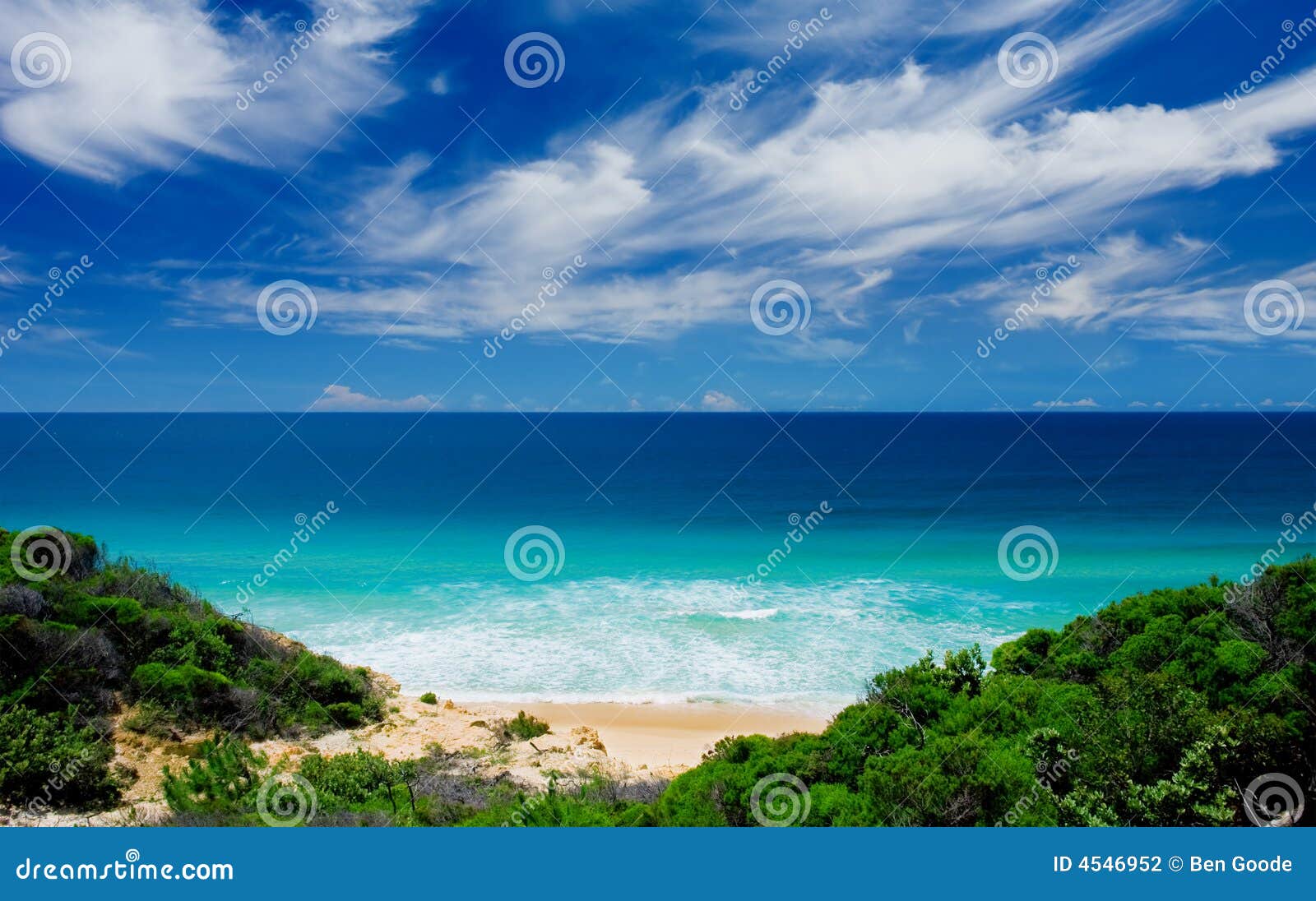 Scenic Beachscape stock photo. Image of glow, clouds, beauty - 4546952