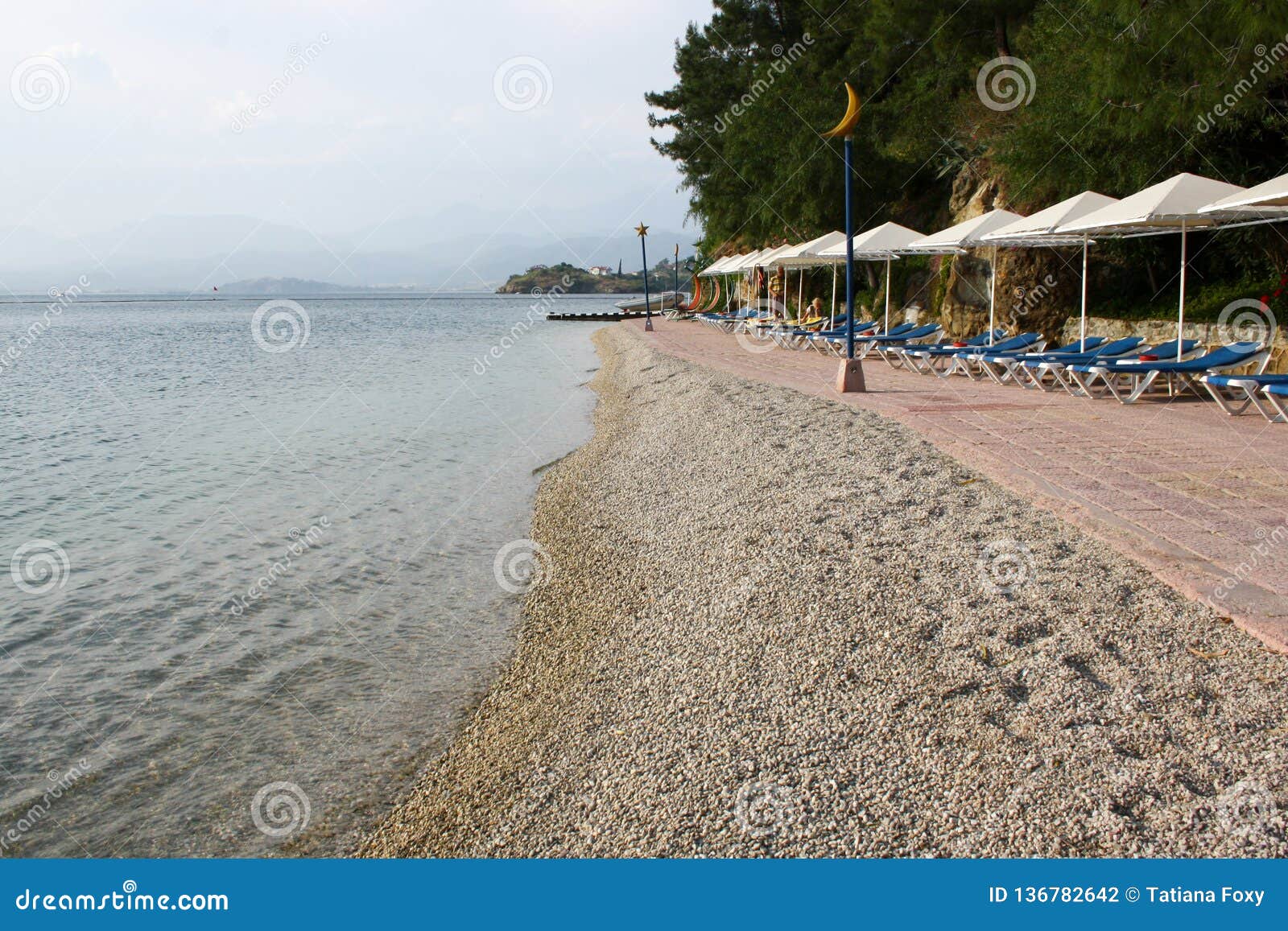 Scenic and Beautiful View of Shoreline on the Sea Stock Photo - Image ...