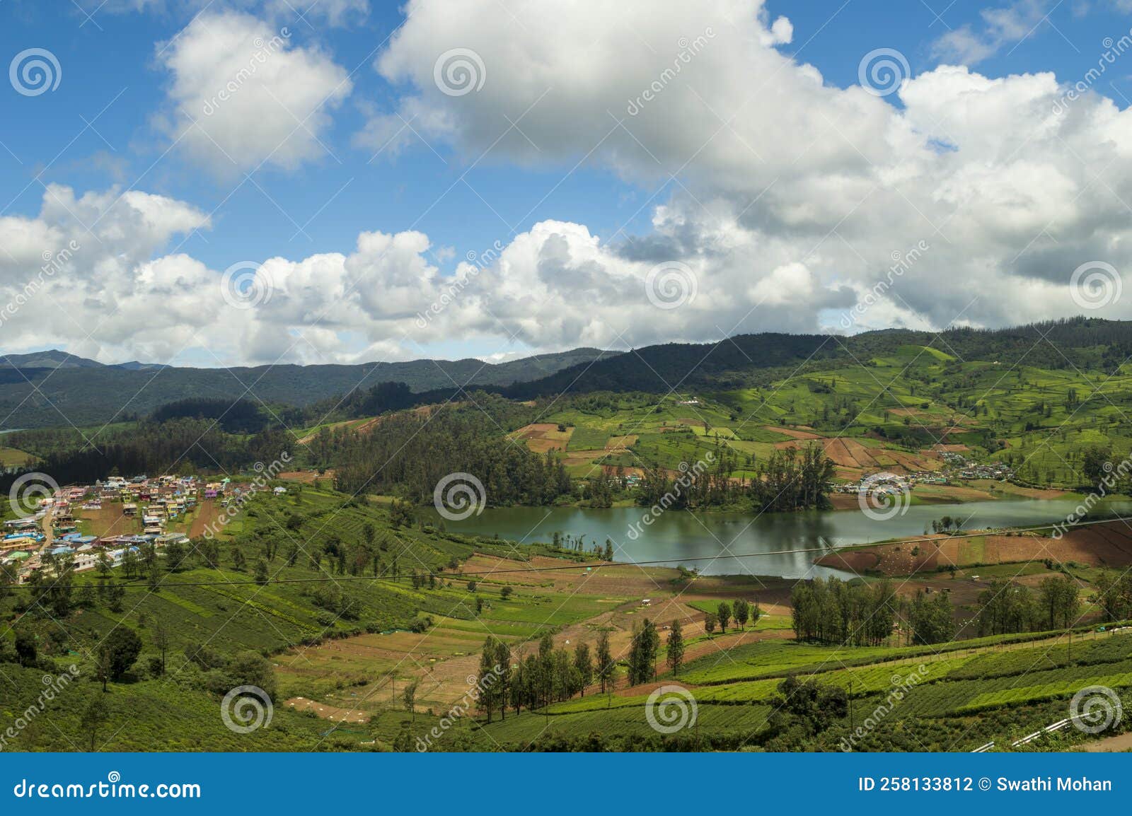 Scenic Beauty of Ooty Against Blue Sky Stock Photo - Image of beauty ...