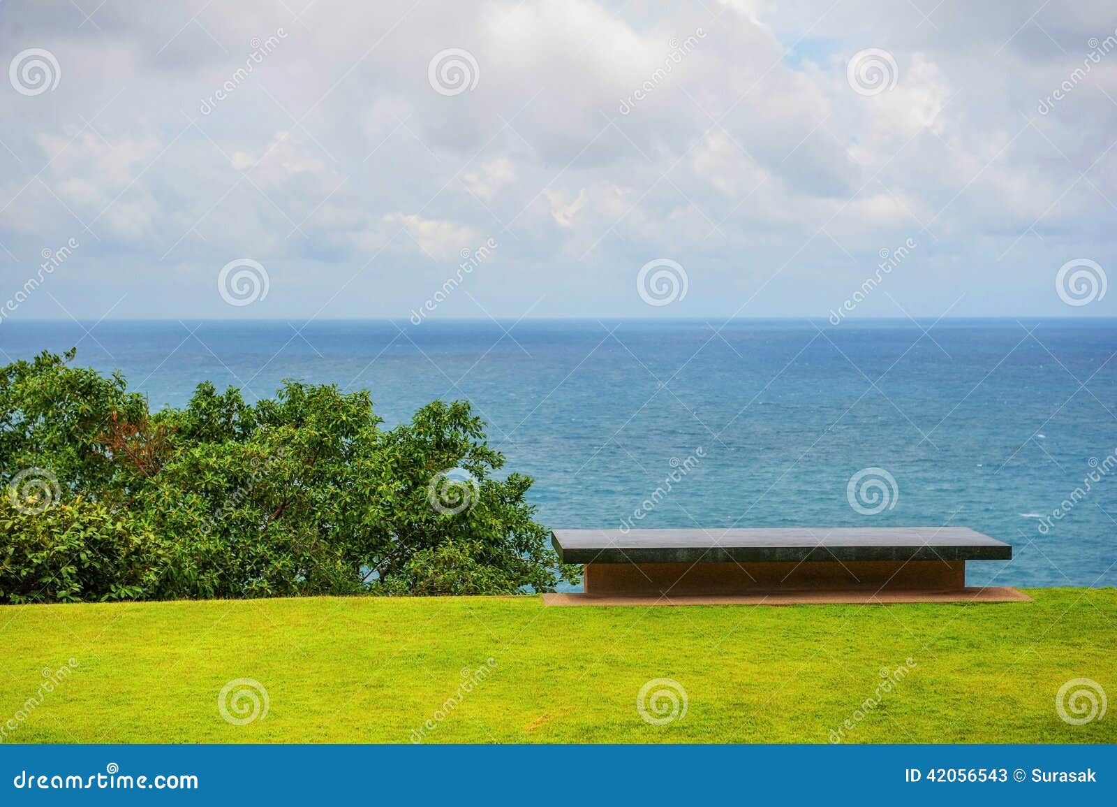 Scenic bench in Thailand stock image. Image of blue, away - 42056543