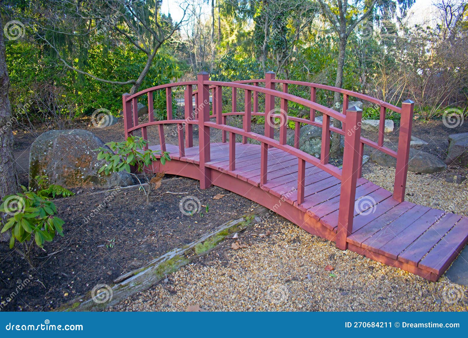 Scenic Bridge in Japanese Style Garden -09 Stock Image - Image of path ...