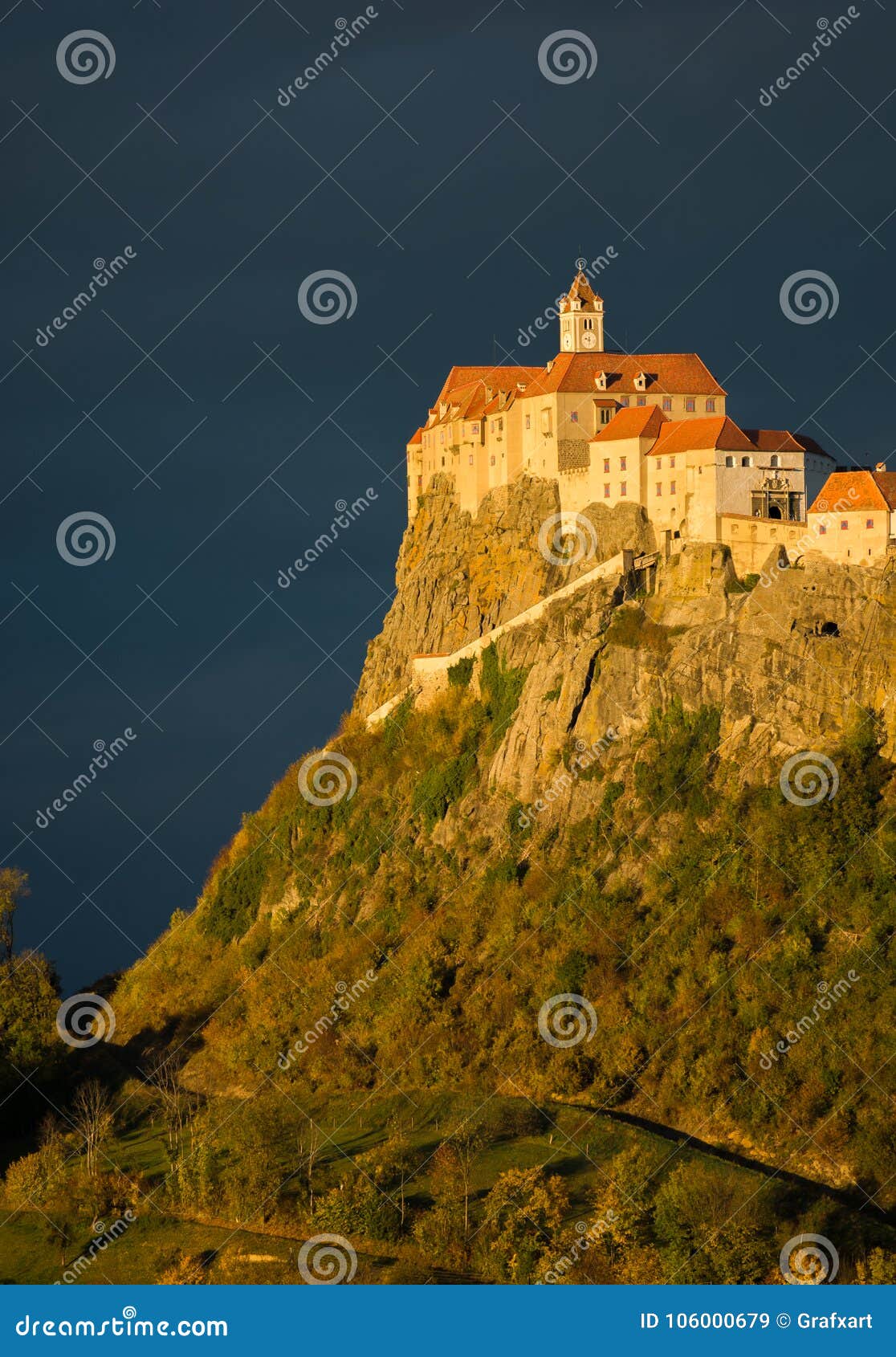 Castle in Austria at Sunset Stock Image - Image of bright, historical ...