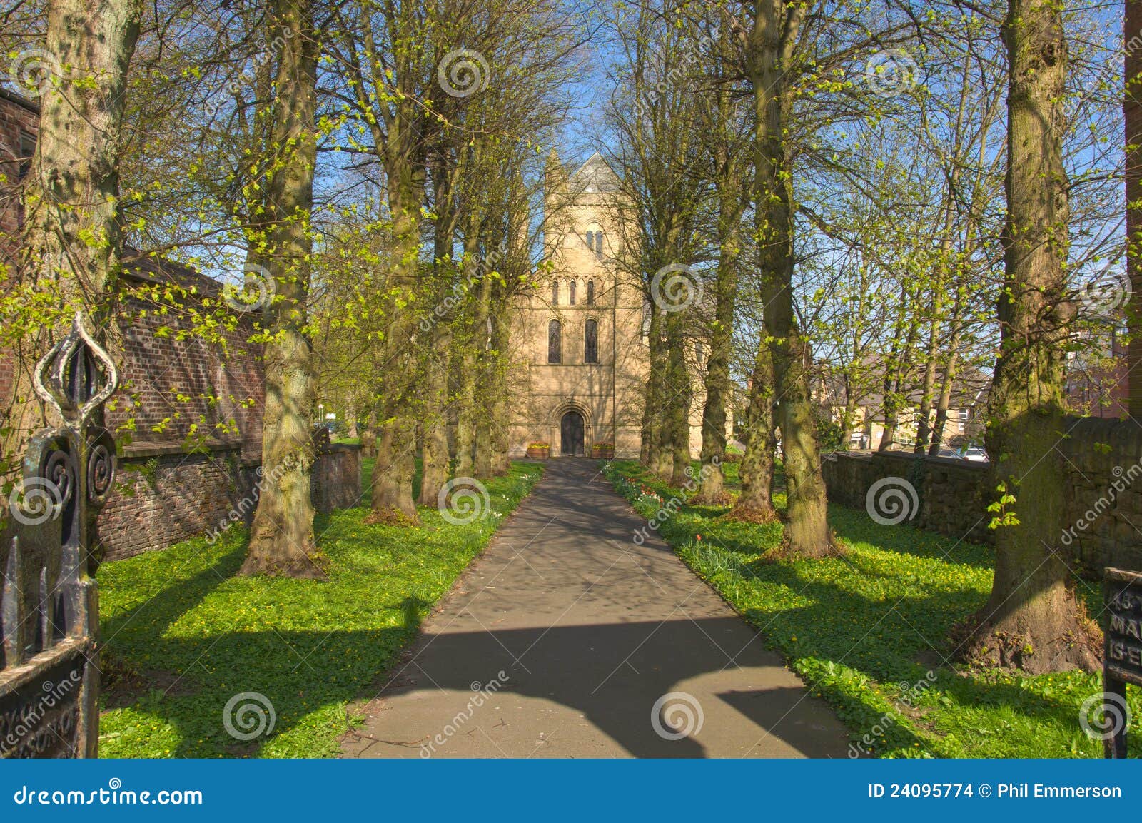 Scenic Church and Church Grounds Stock Photo - Image of landmark ...