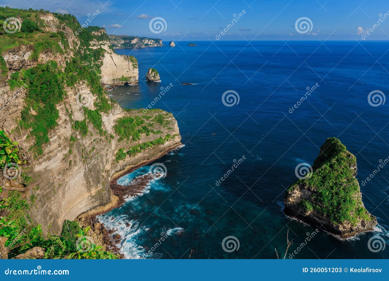 Scenic Cliffs with Ocean in Nusa Penida Island Stock Image - Image of ...