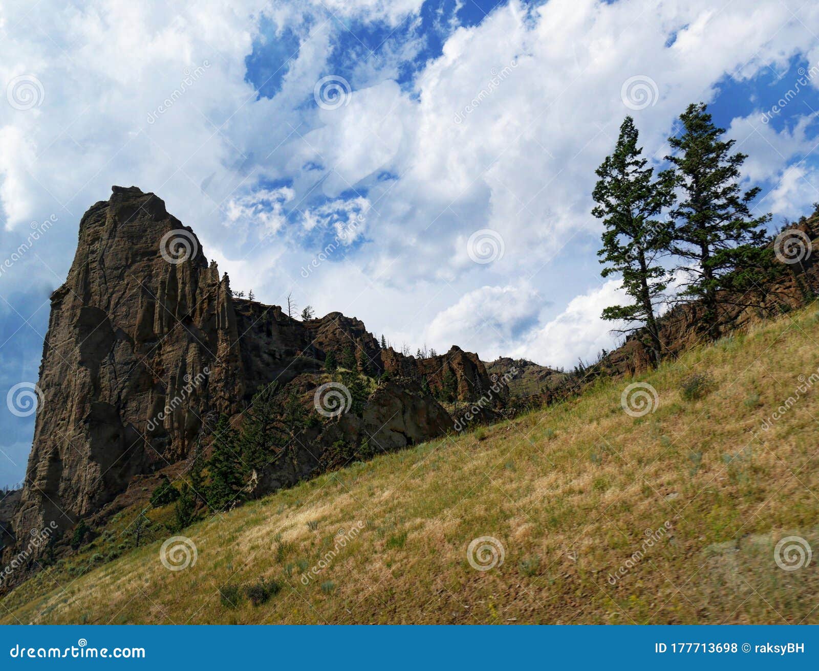 Scenic Rock Formations Seen Along the North Fork Highway in Wyoming ...