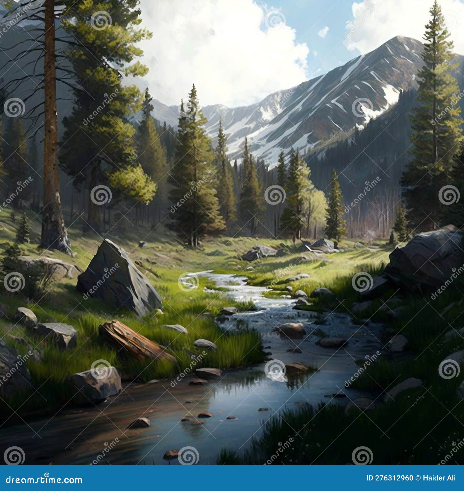 A Scenic Composition: Mountains, Woods, Streams, Meadows, Sunlight ...