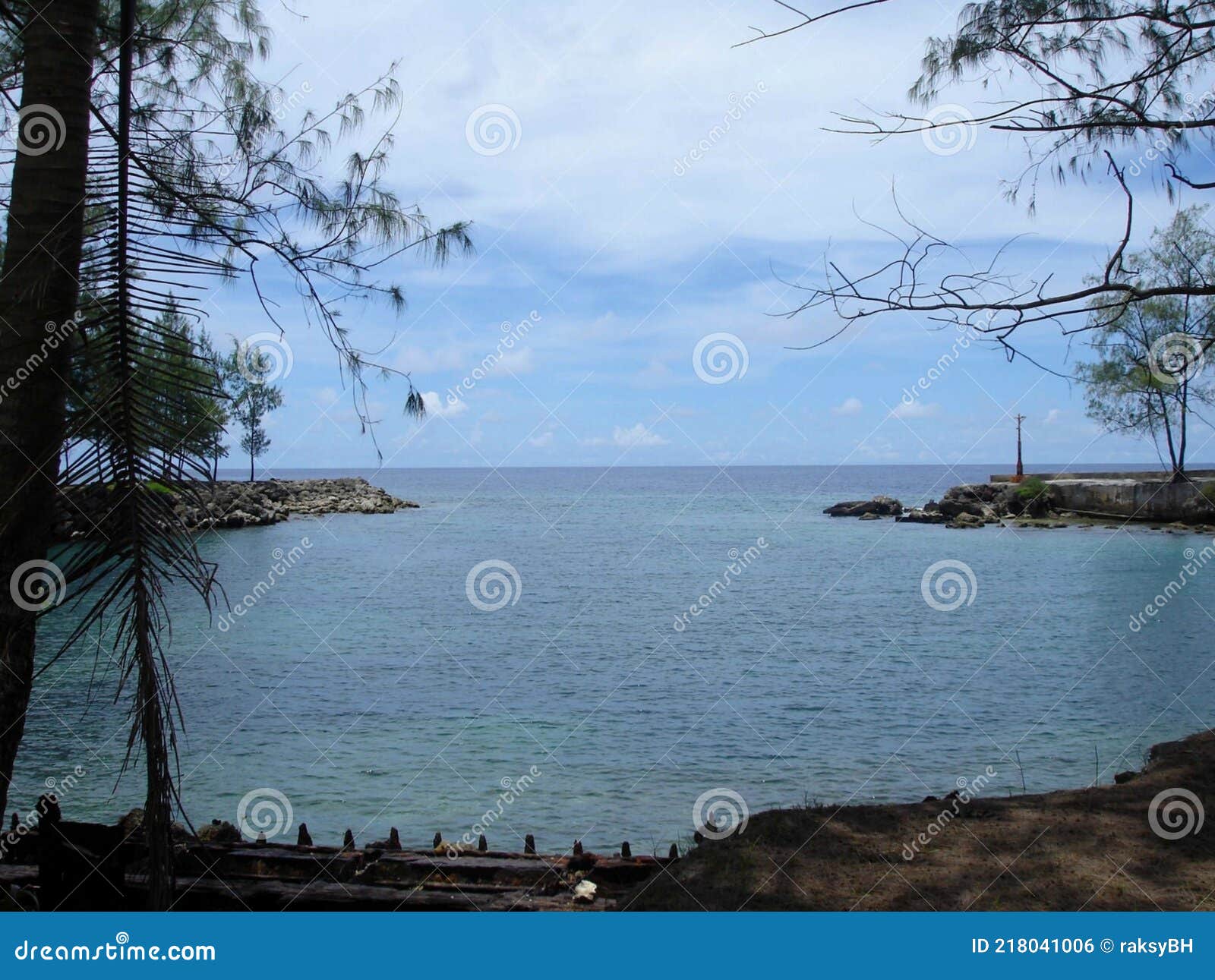 Cove in the Coast of Angaur, and Island in Palau Stock Photo - Image of ...