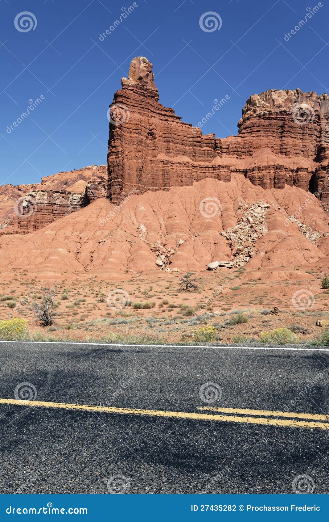 Scenic desert drive stock photo. Image of natural, blue - 27435282