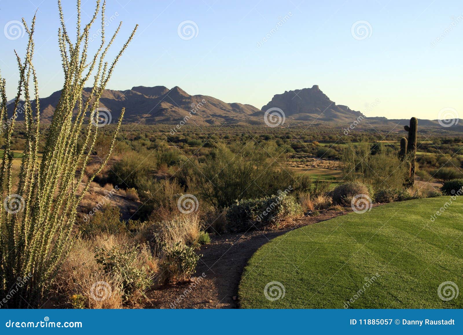 Scenic Desert Golf Course stock image. Image of mowed - 11885057