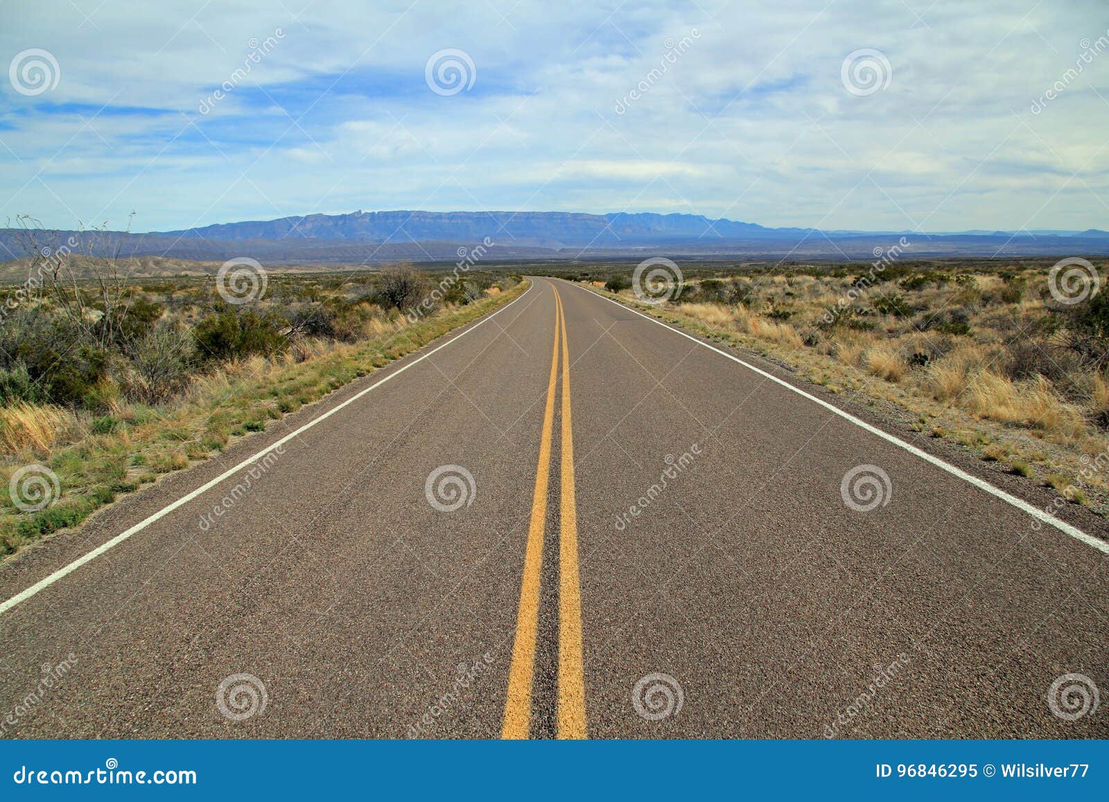 Scenic Desert Highway stock image. Image of highway, travel - 96846295